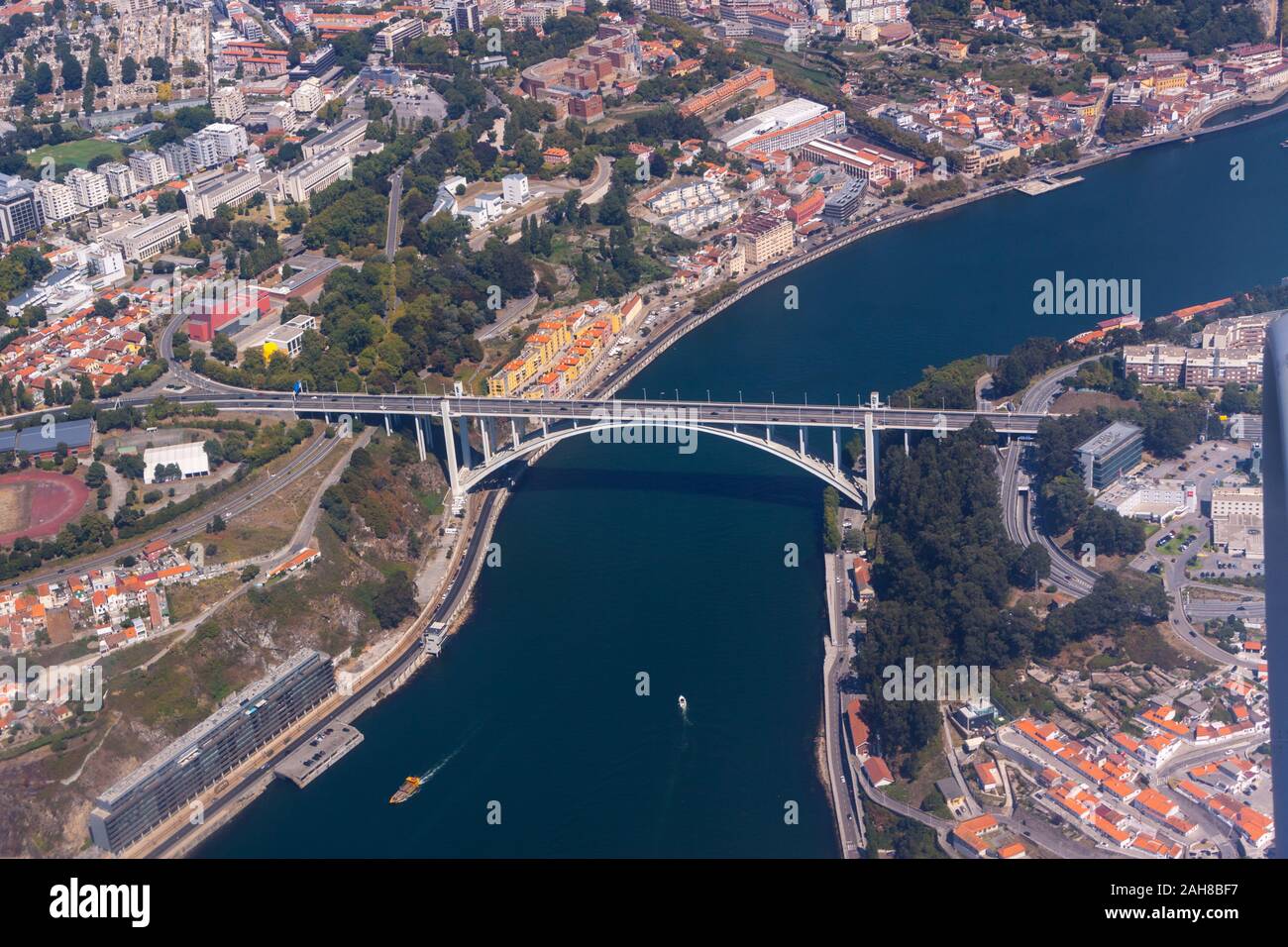 Aerial View of Porto, Portugal - Arrabida Bridge Stock Photo - Alamy
