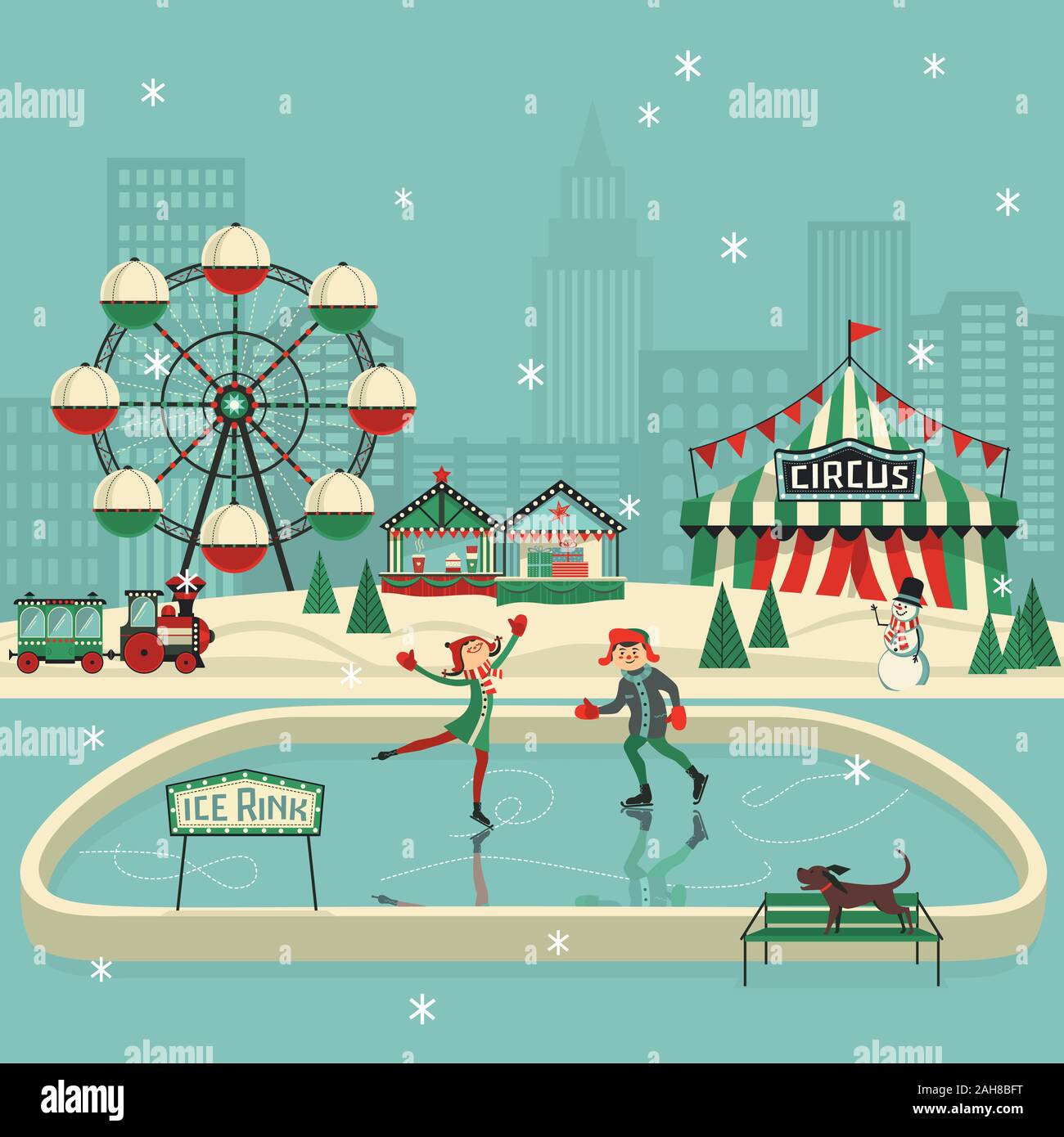 Fancy skating Stock Vector Images - Alamy