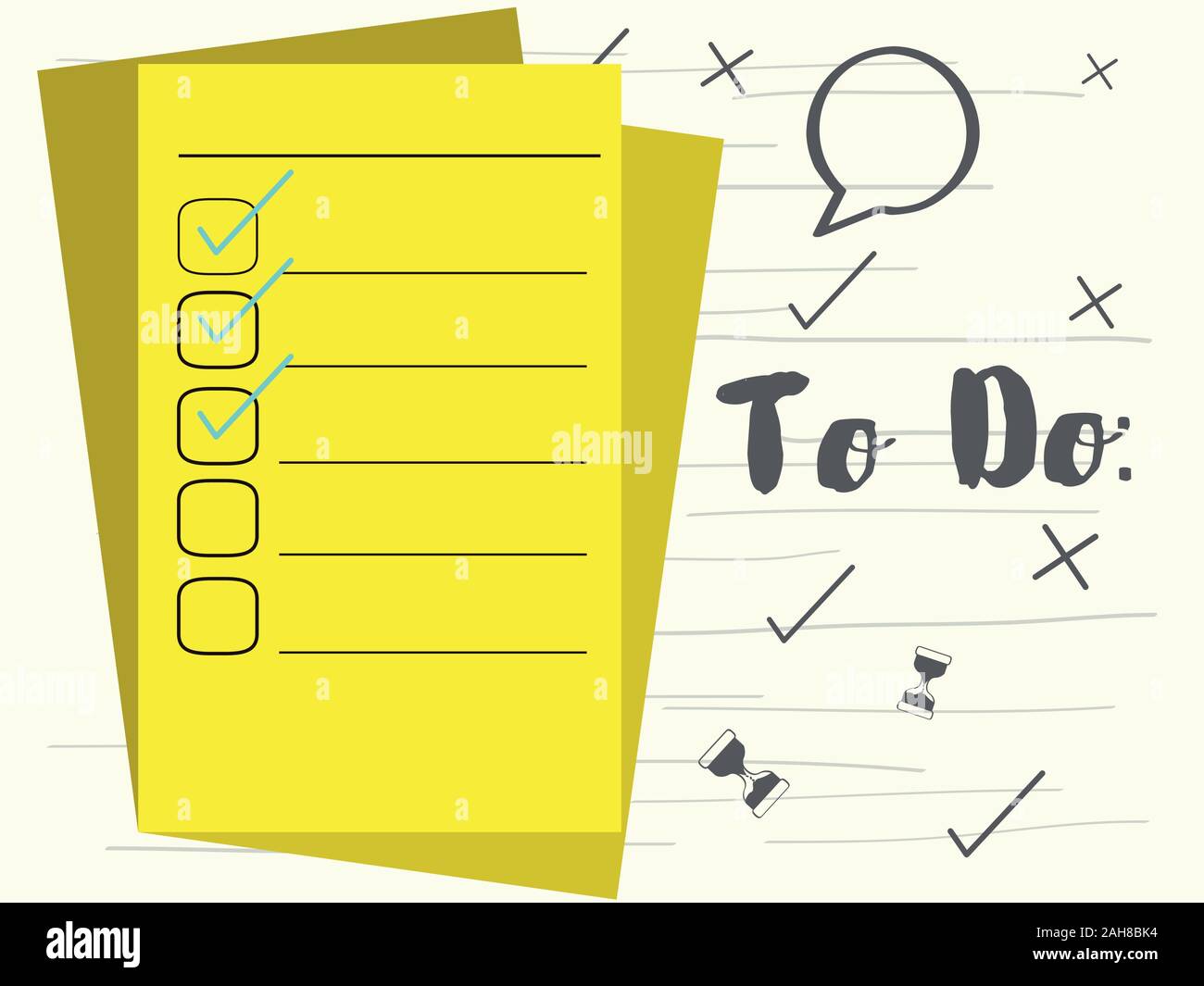 To do list illustration Stock Vector Image & Art - Alamy