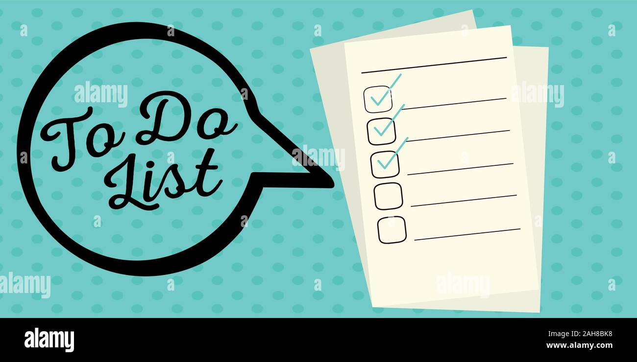 To do list illustration Stock Vector Image & Art - Alamy