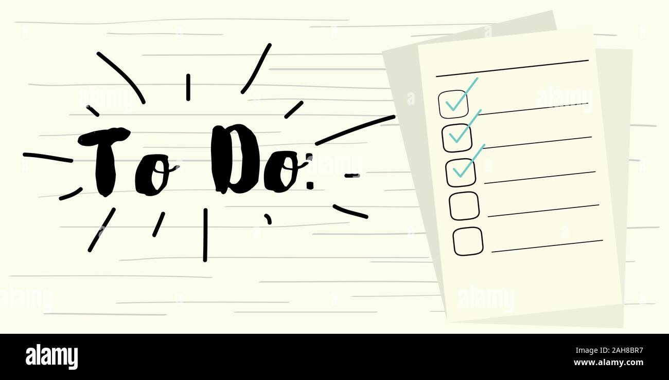 To do list illustration Stock Vector Image & Art - Alamy