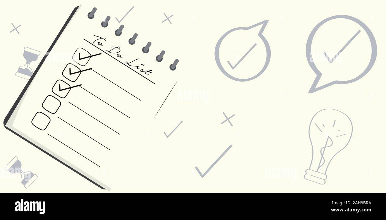 To do list illustration Stock Vector Image & Art - Alamy