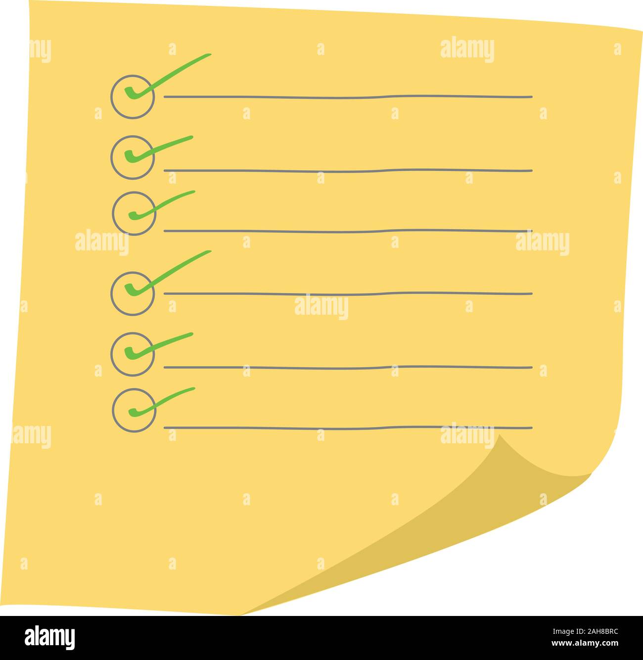 Check list paper Stock Vector Image & Art - Alamy