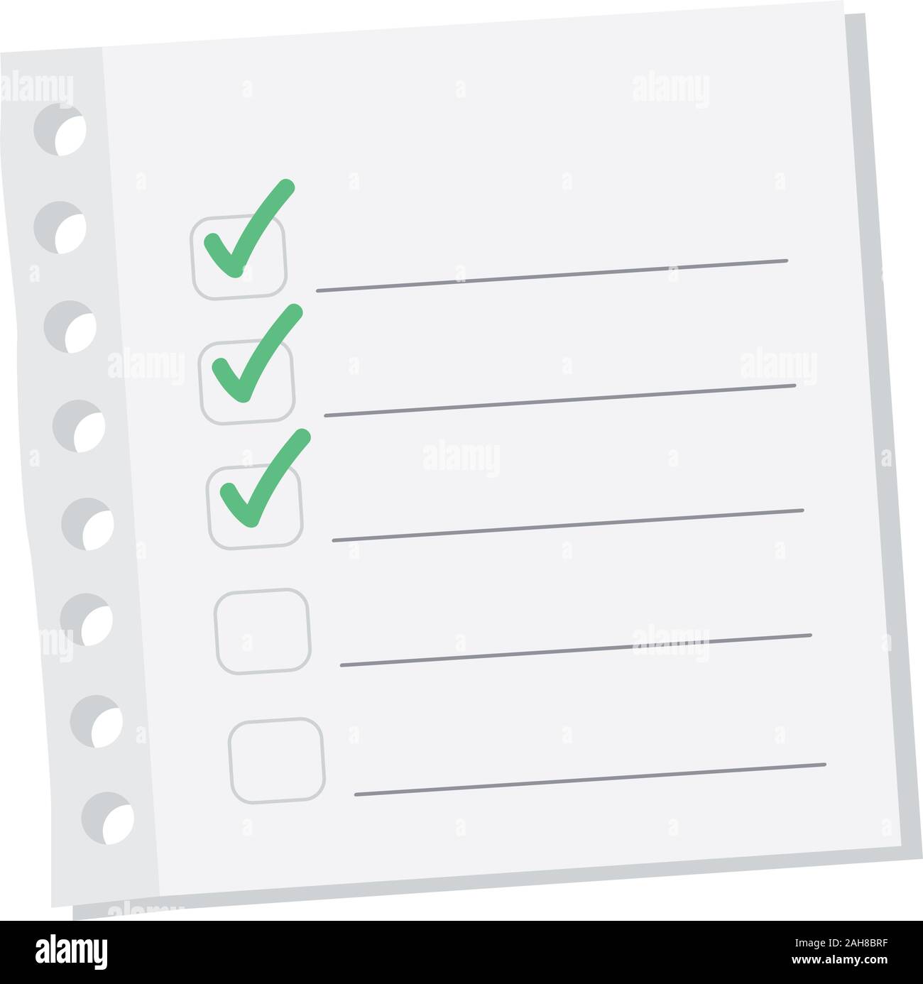 Check list paper Stock Vector Image & Art - Alamy