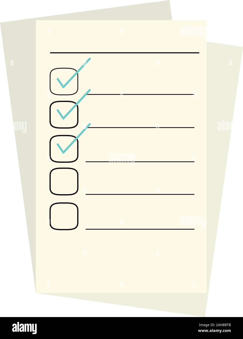 Check list paper Stock Vector Image & Art - Alamy