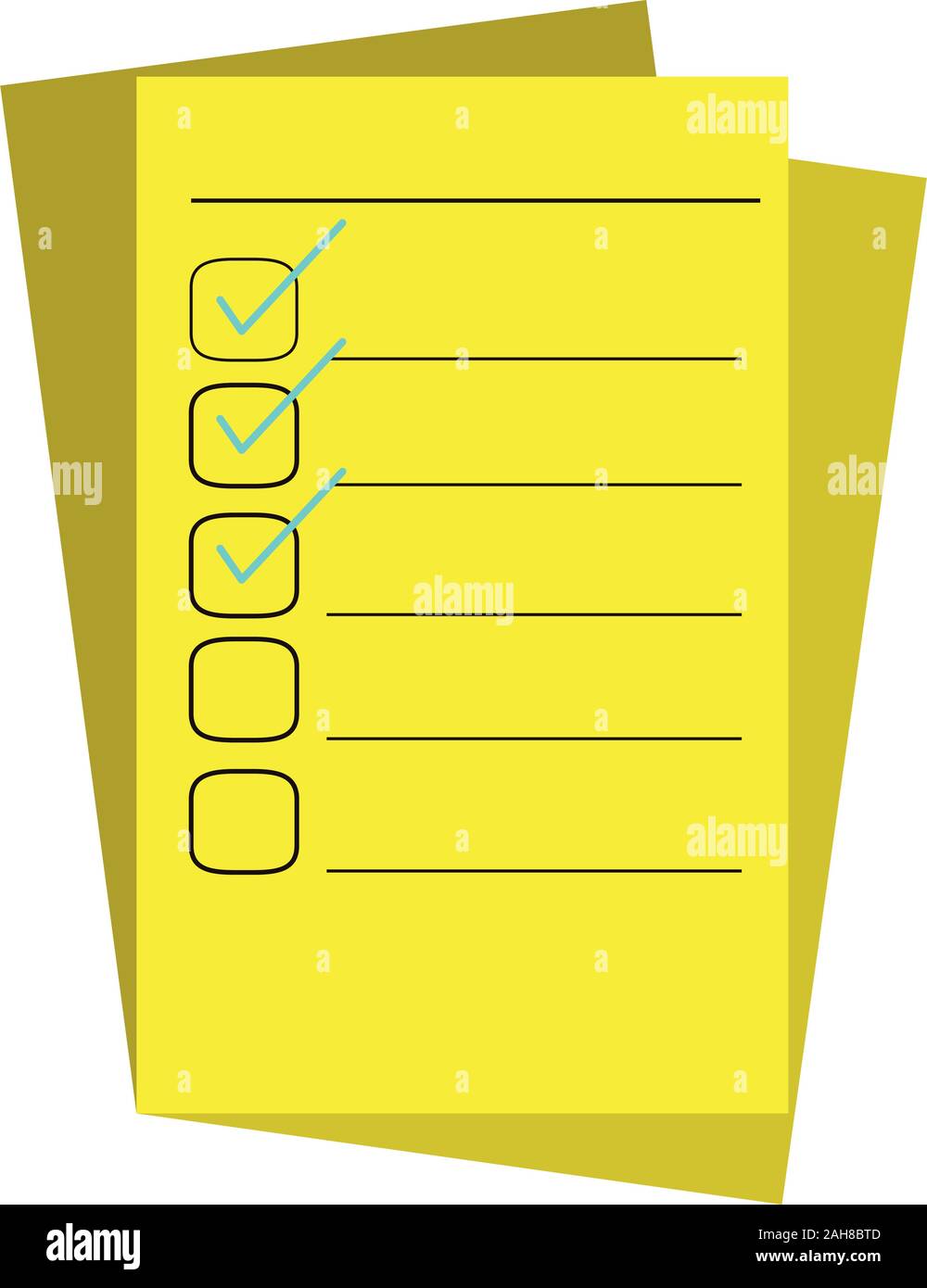 Check list paper Stock Vector Image & Art - Alamy