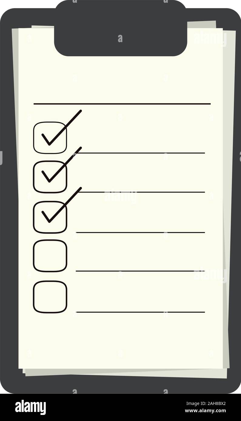 Check list paper Stock Vector Image & Art - Alamy