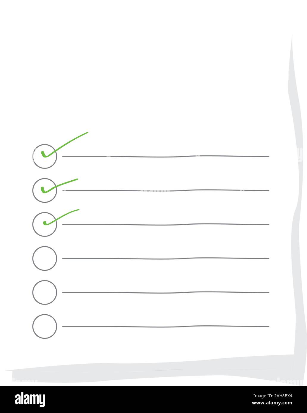 Check list paper Stock Vector Image & Art - Alamy