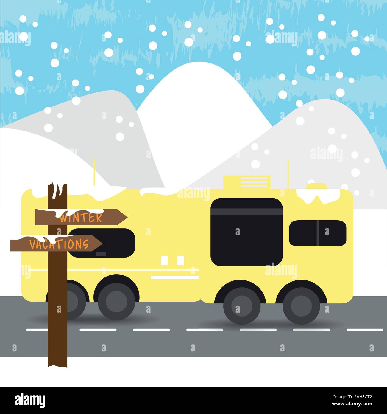 Winter vacation poster Stock Vector Image & Art - Alamy