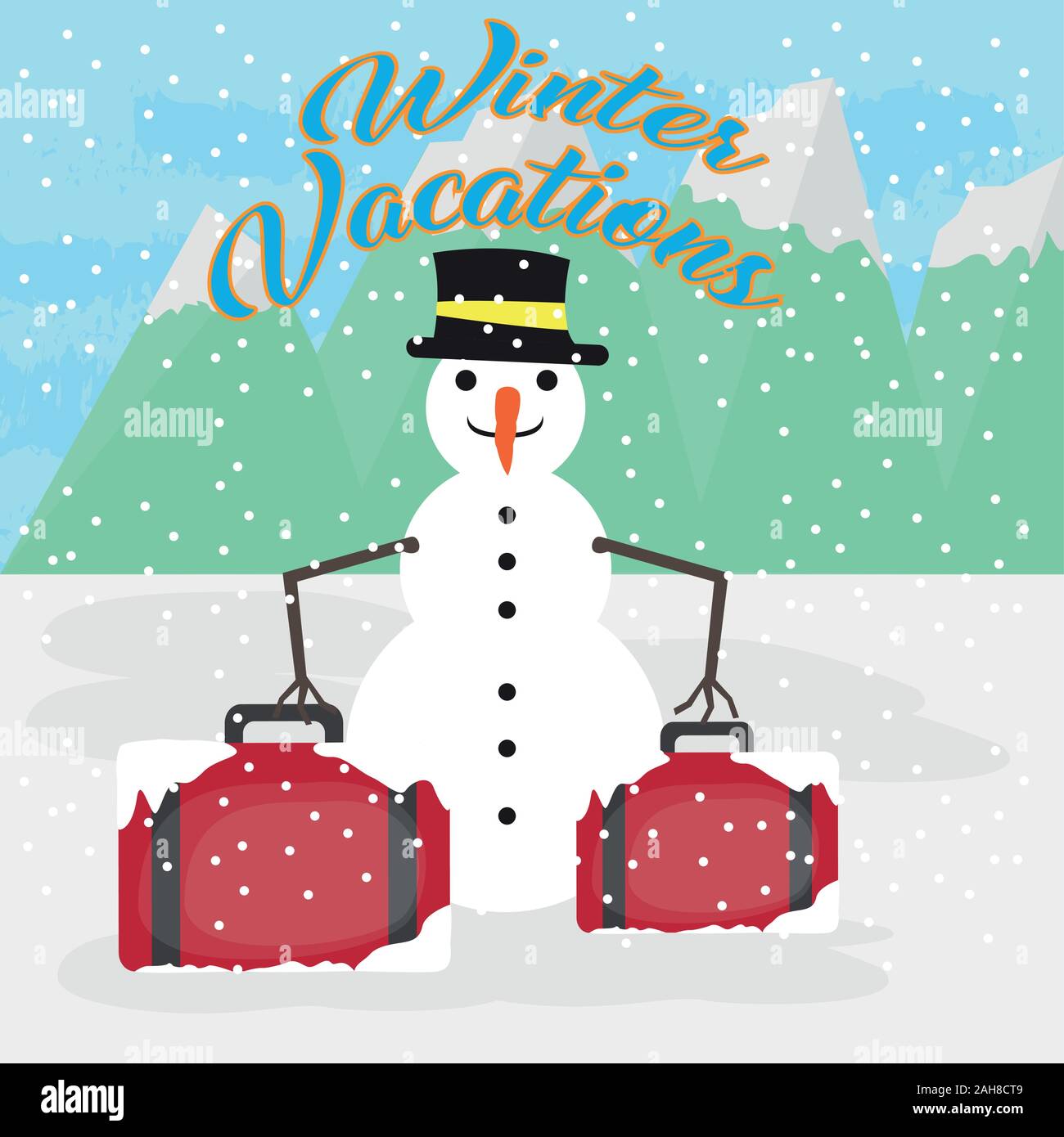 Winter vacation poster Stock Vector Image & Art - Alamy