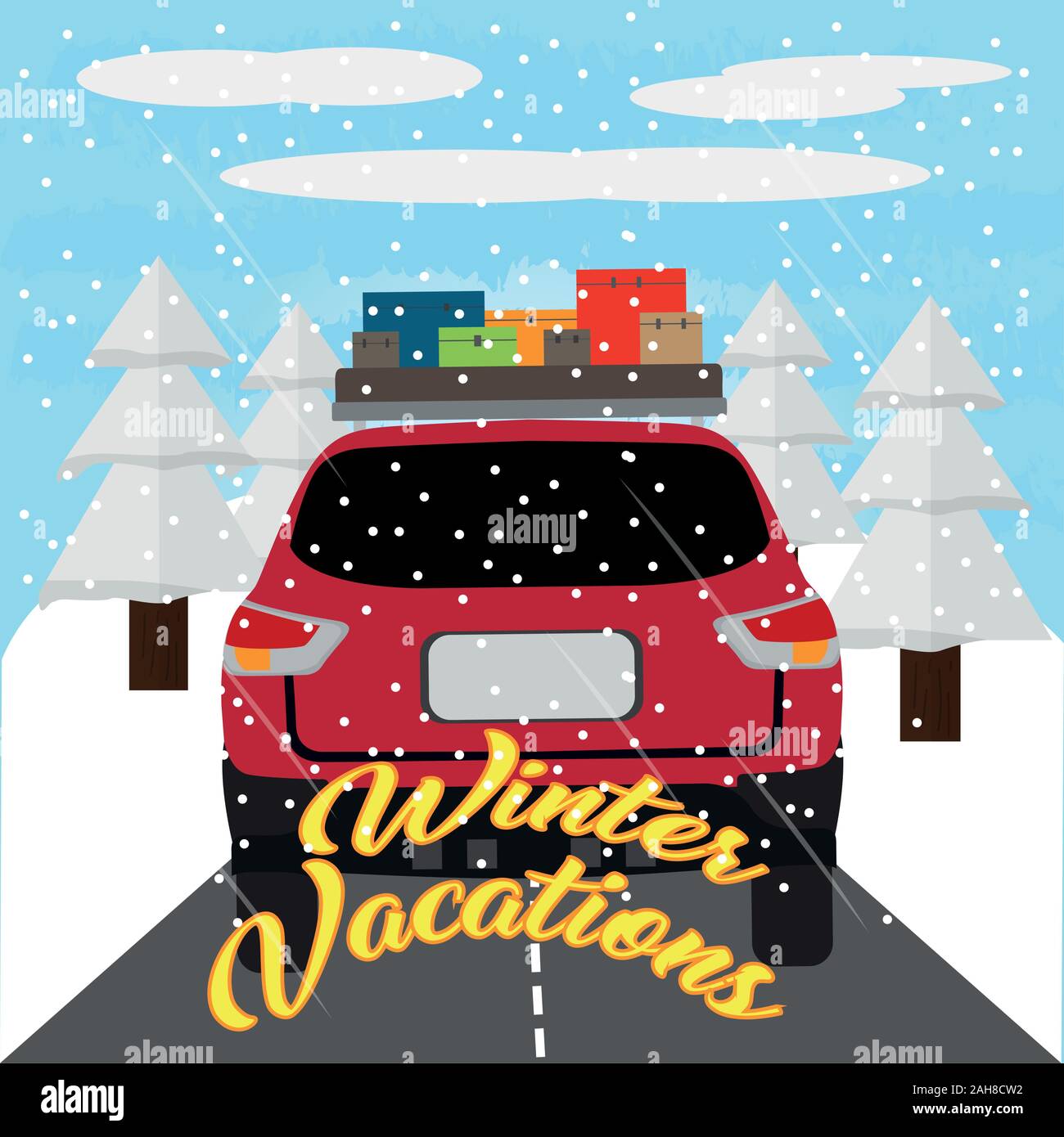 Winter vacation poster Stock Vector Image & Art - Alamy
