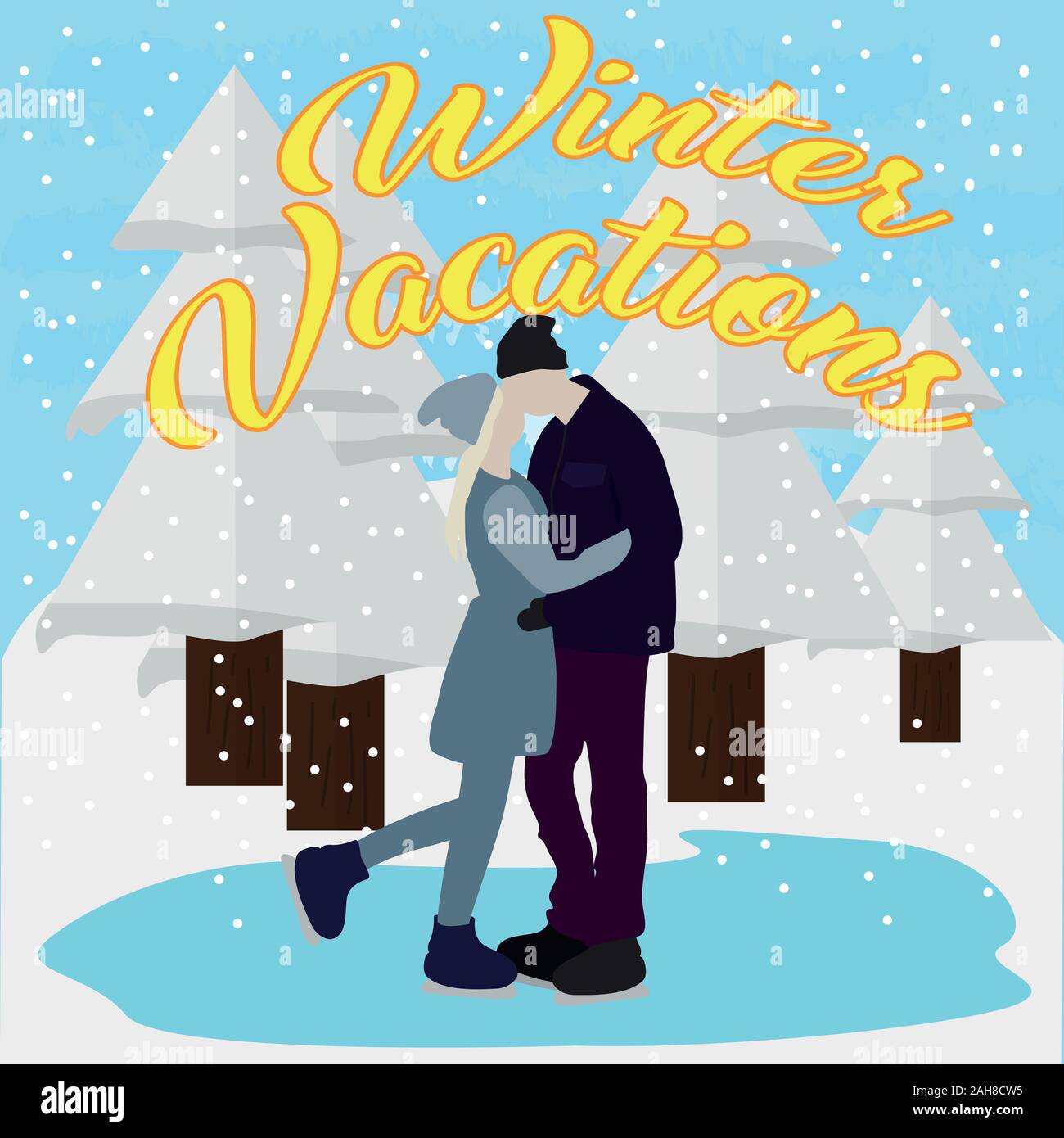 Winter vacation poster Stock Vector Image & Art - Alamy