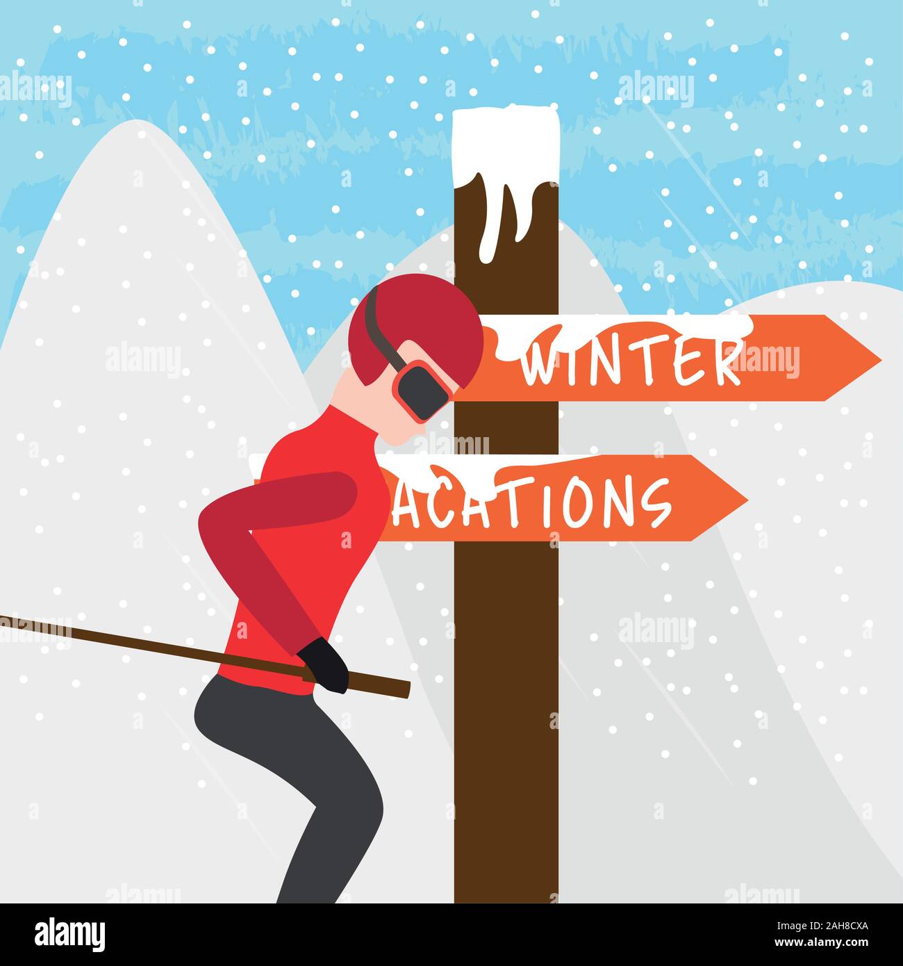 Winter vacation poster Stock Vector Image & Art - Alamy