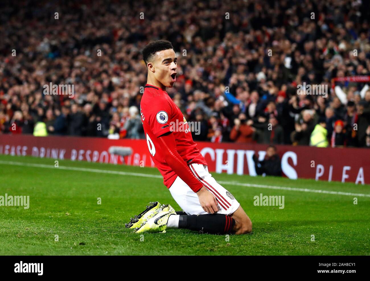Manchester United's Mason Greenwood celebrates scoring his side's ...