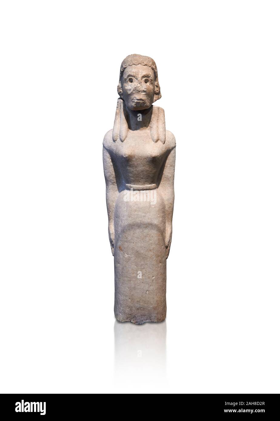 Pentelic marble Ancient Greek Archaic statue of a female, found in ...