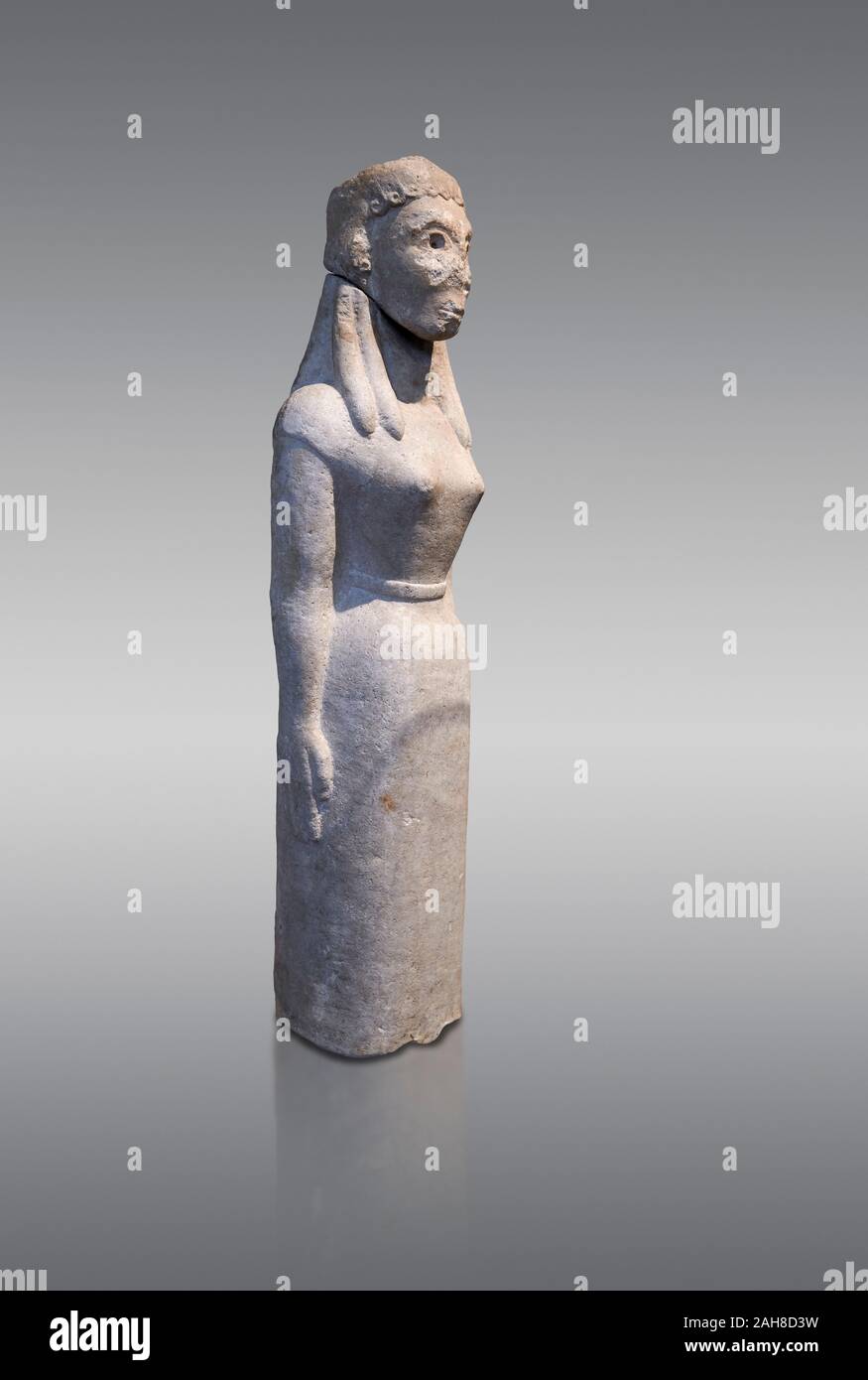 Pentelic marble Ancient Greek Archaic statue of a female, found in ...