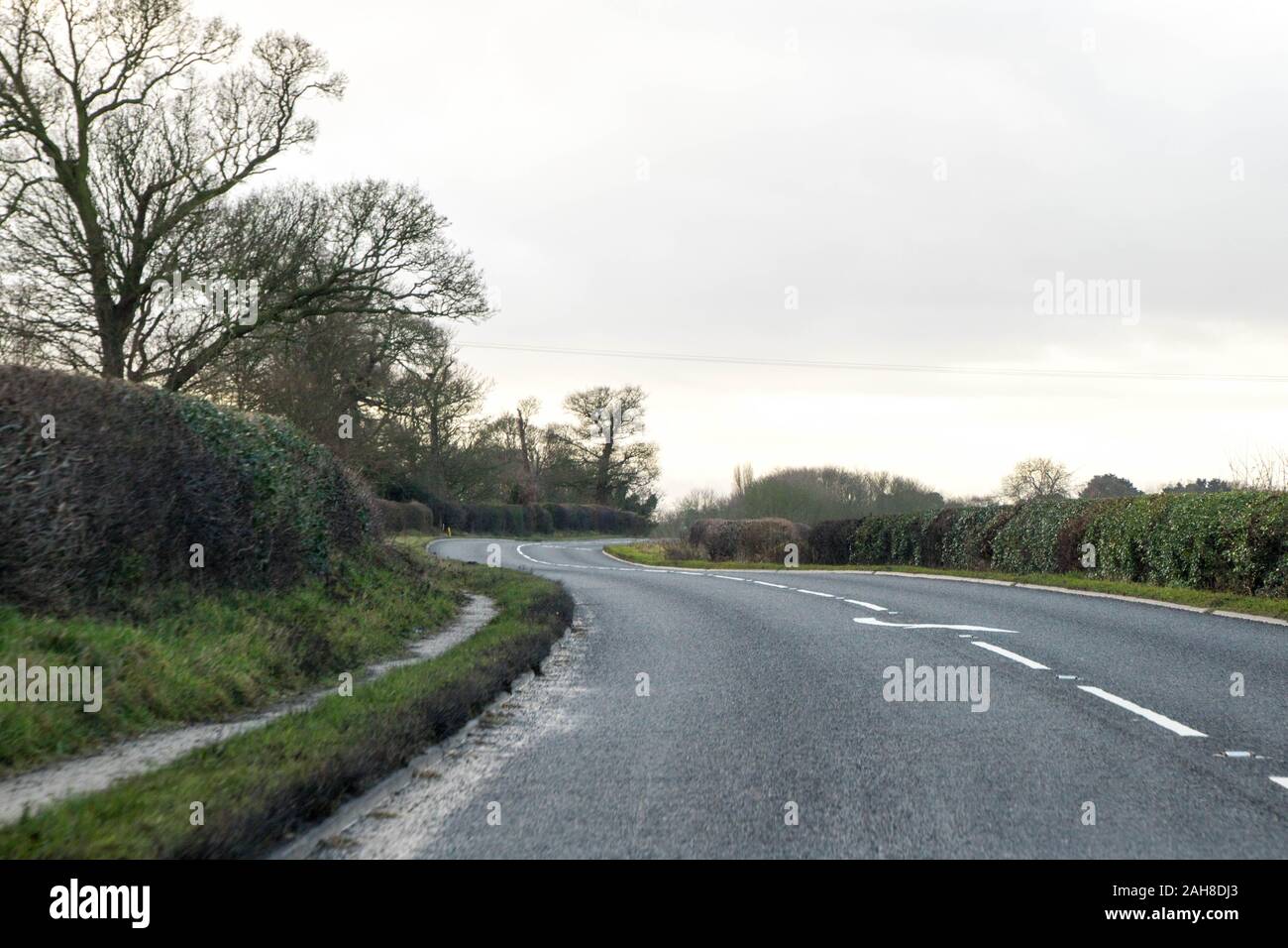 A typical countryside road through one of the parts of the United ...