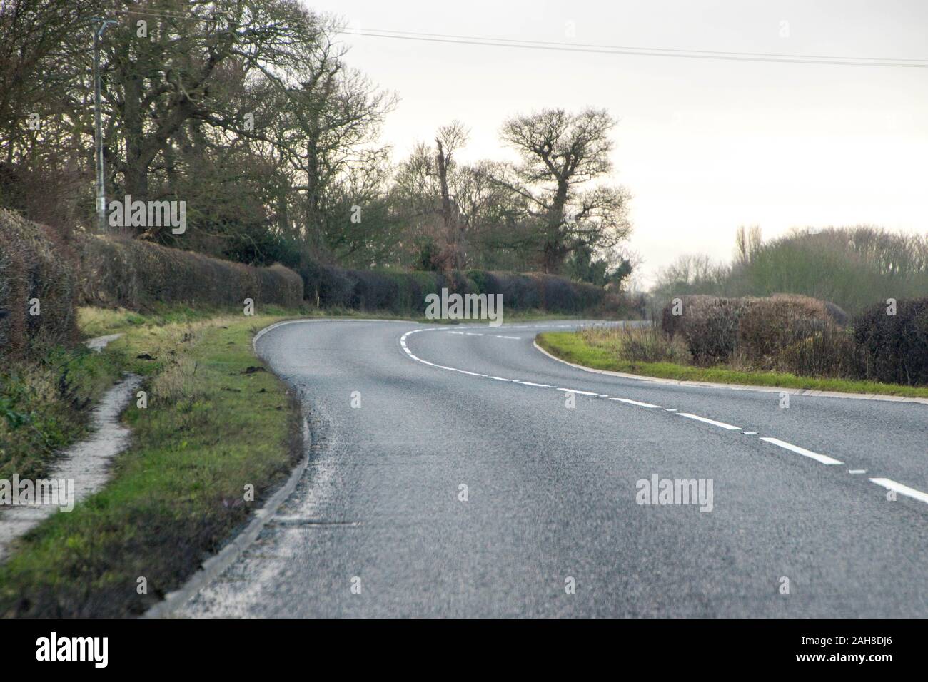 A typical countryside road through one of the parts of the United ...