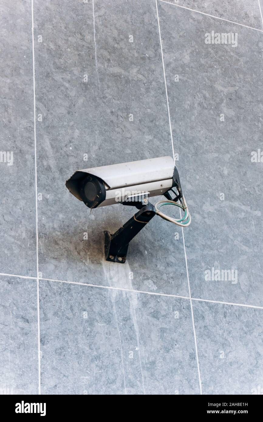 Security IR camera for monitor events in city. CCTV camera Stock Photo ...