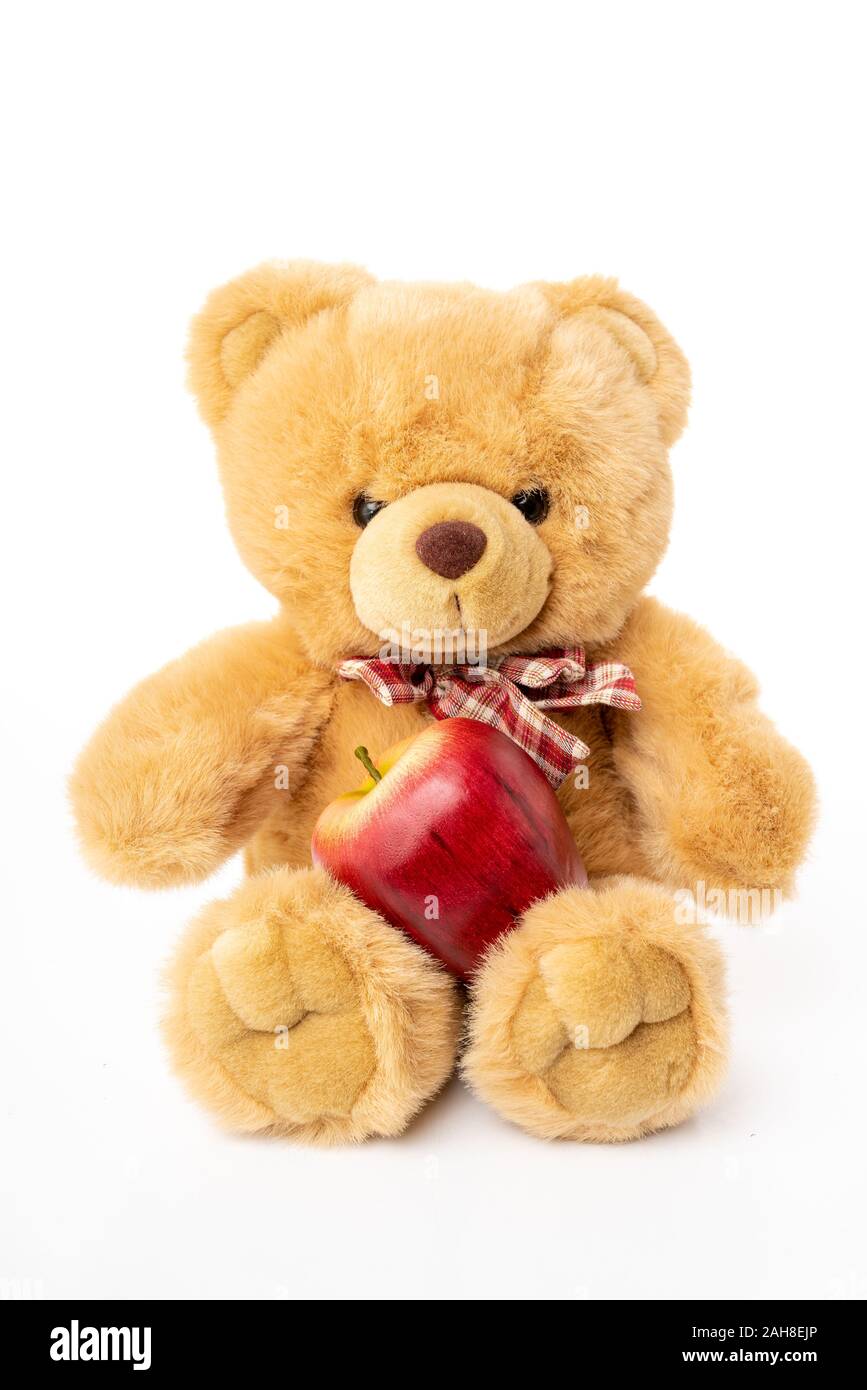 Fluffy teddy bear isolated on white Stock Photo - Alamy