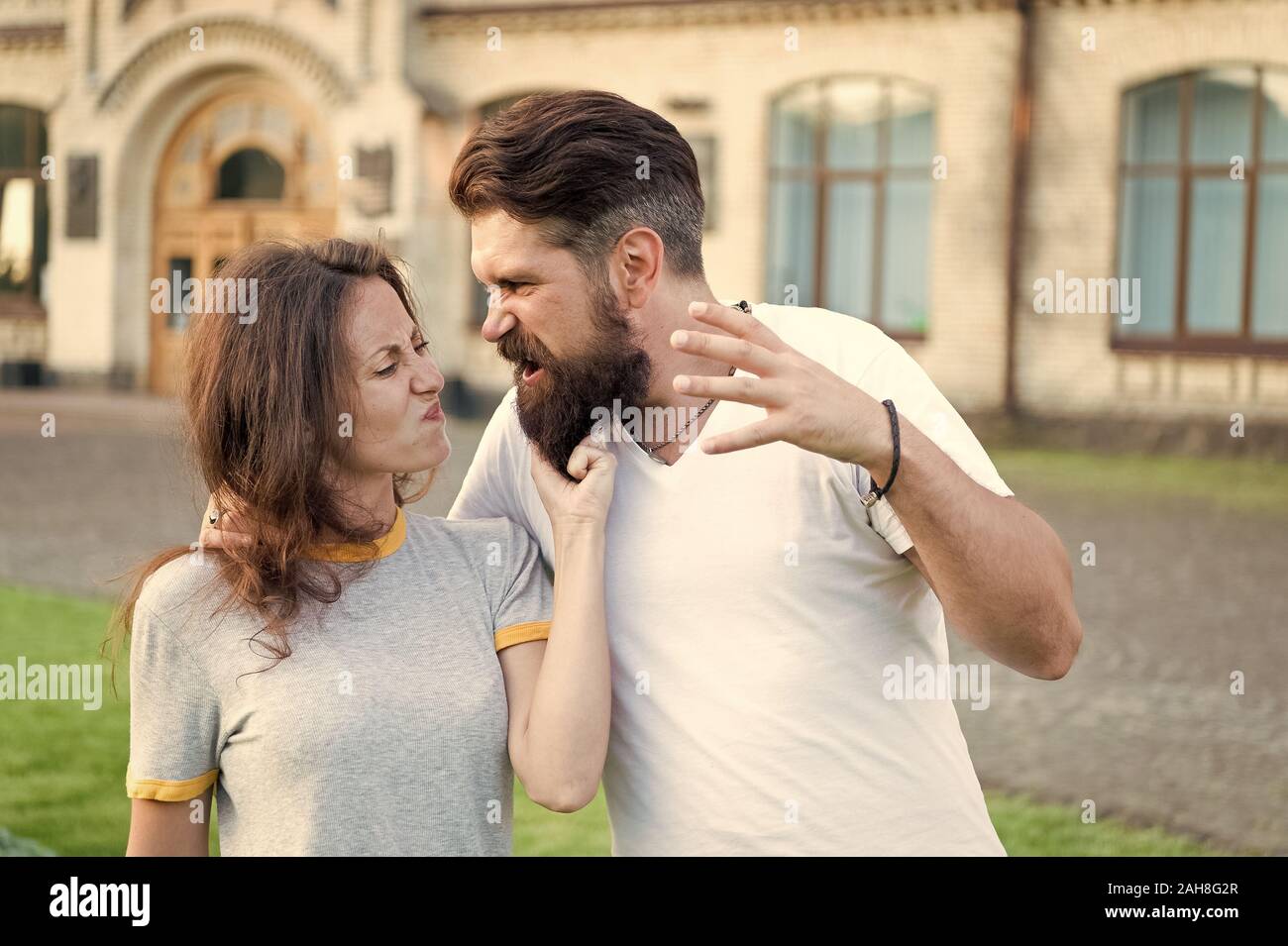 Protecting yourself and stopping the abuse. Brutal man abusing woman in ...