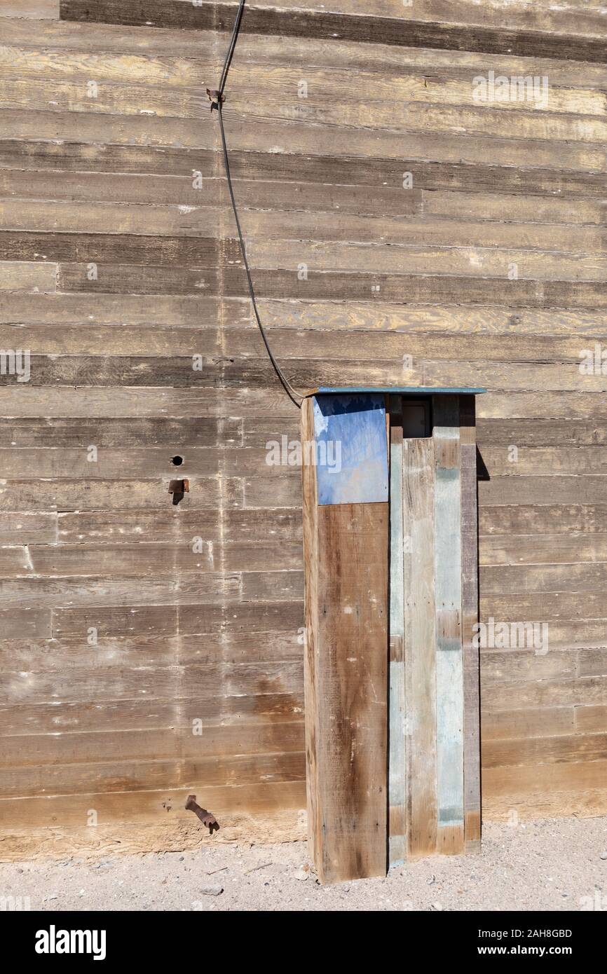 The old wooden walls of the buildings at the abandoned Humberstone ...
