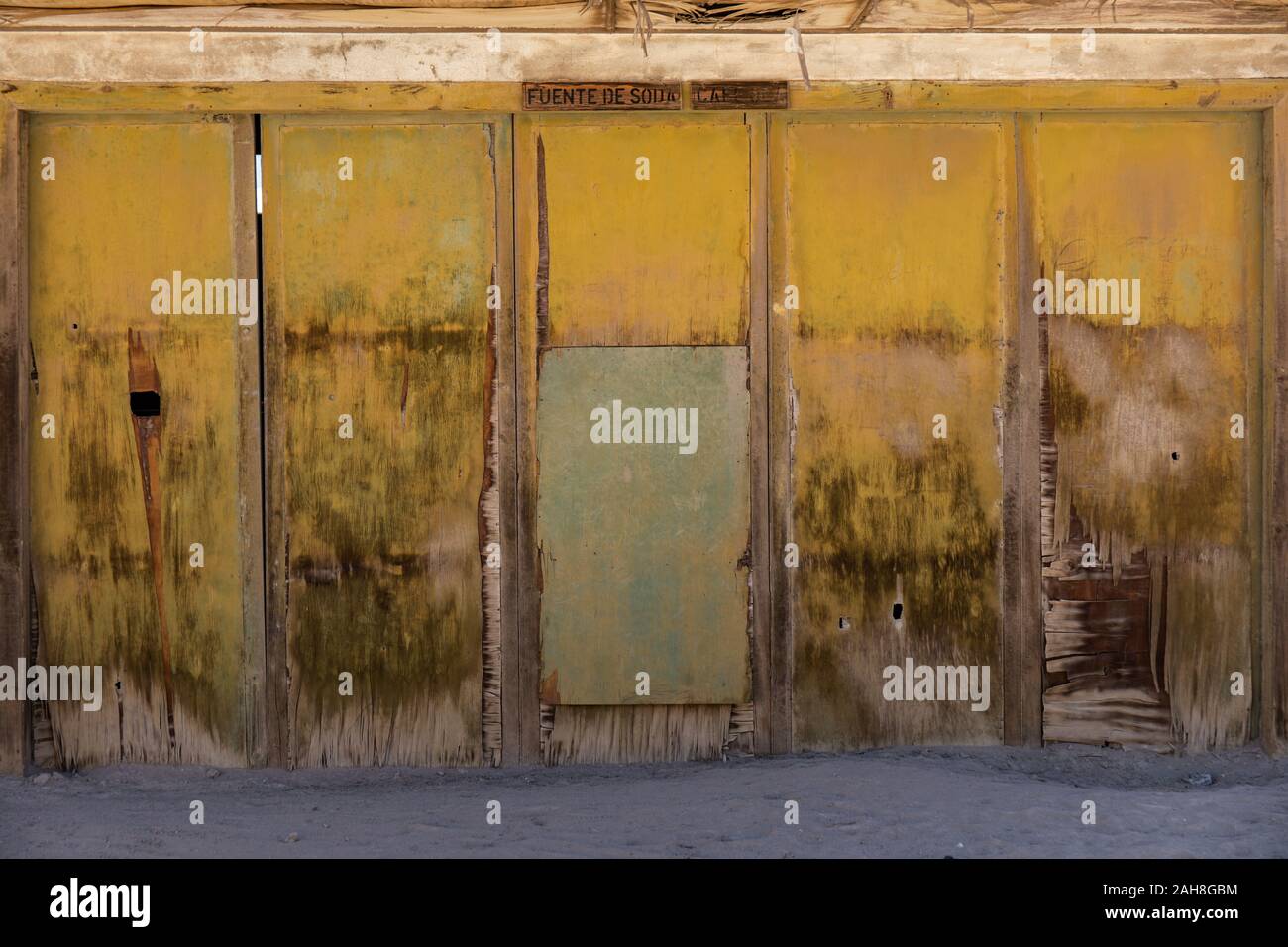 The old wooden walls of the buildings at the abandoned Humberstone ...
