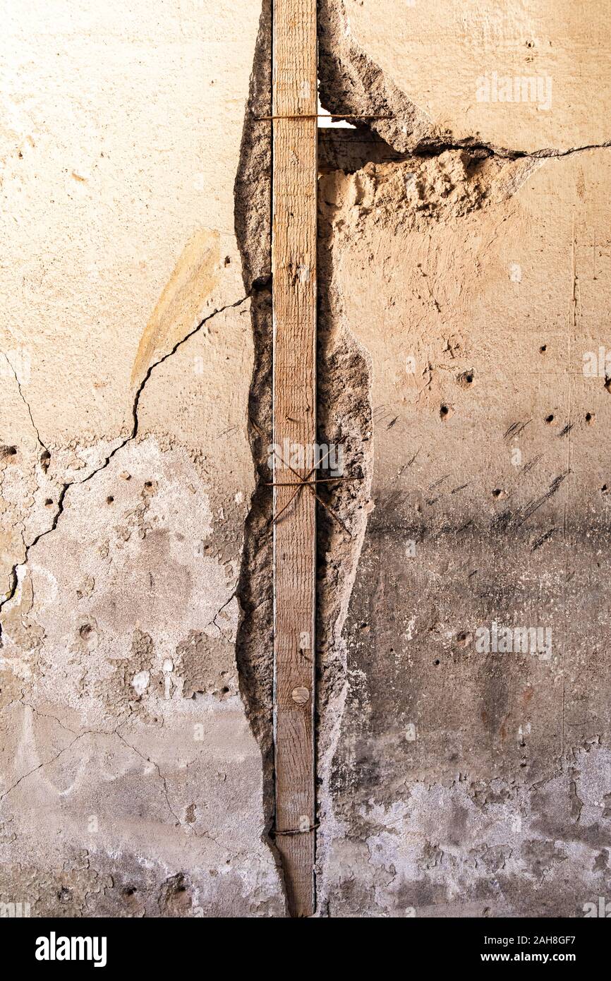 The old wooden walls of the buildings at the abandoned Humberstone ...