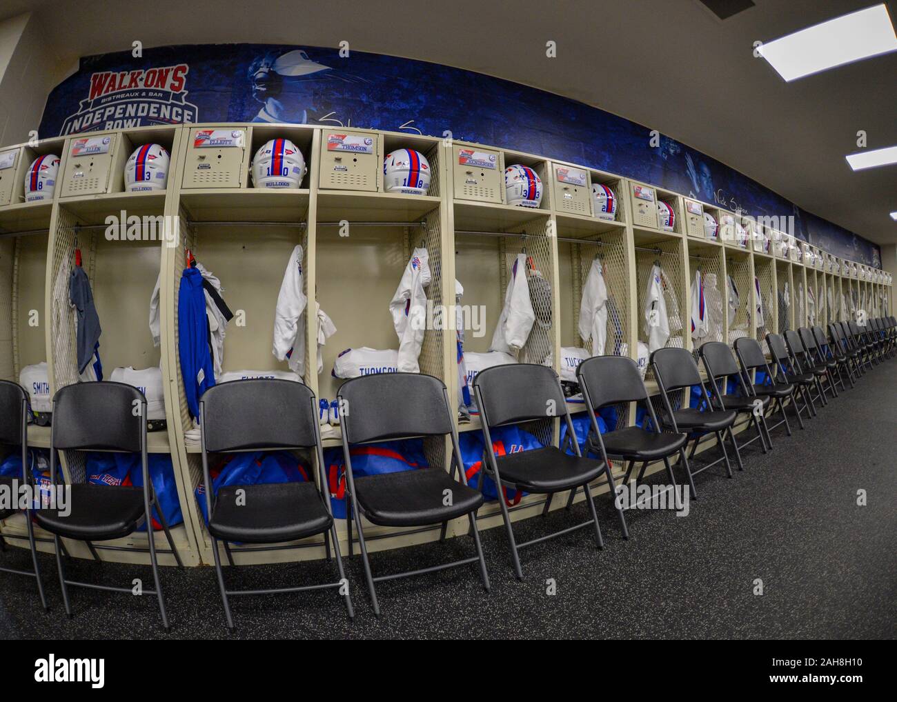 Shreveport, LA, USA. 26th Dec, 2019. The LA Tech locker room at ...