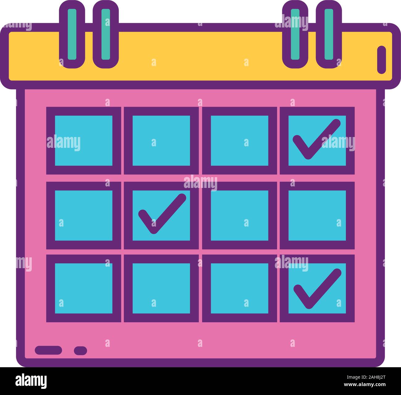 calendar planning strategy digital marketing vector illustration Stock ...