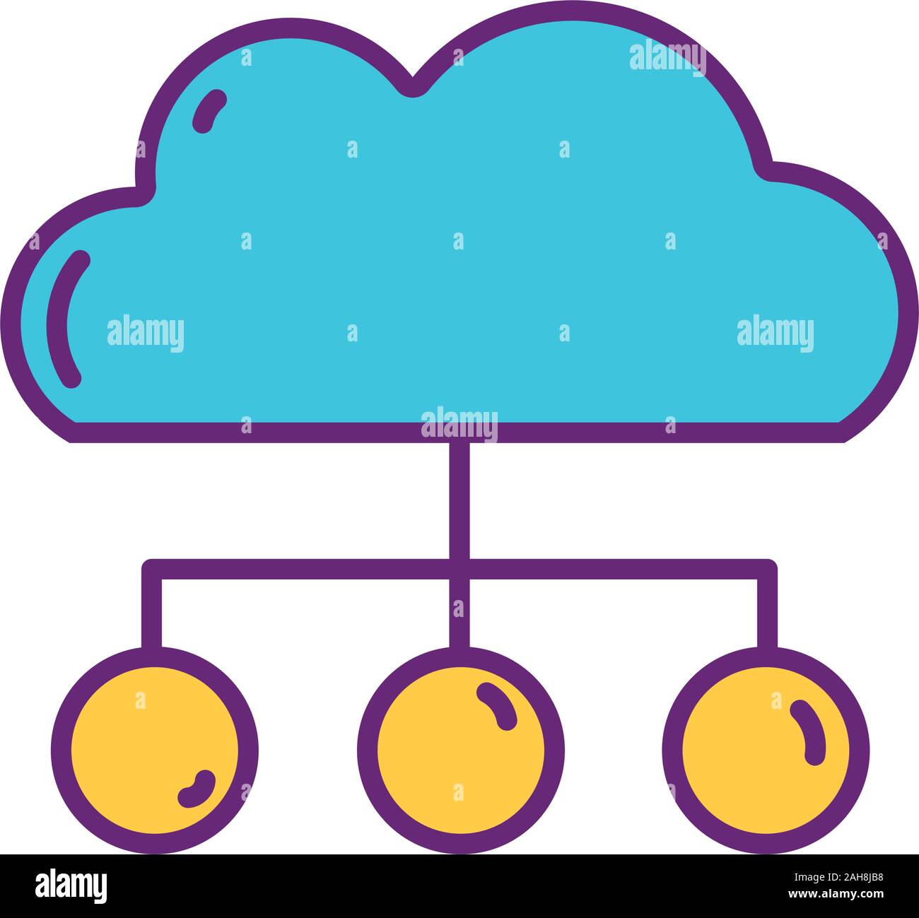 cloud computing connection strategy digital marketing vector ...