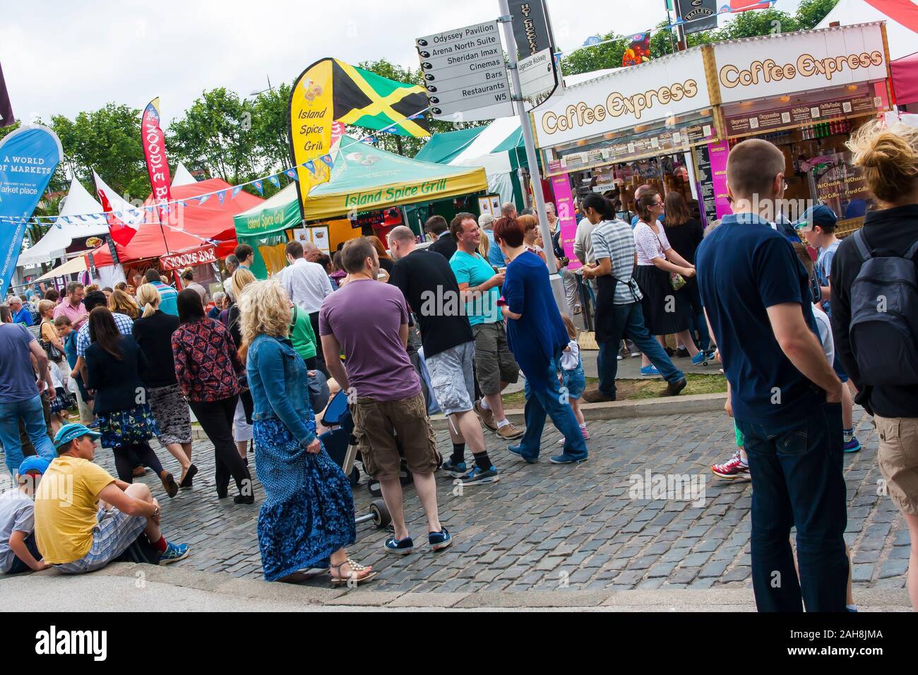 3 July 2017 Crowds of people soak up the festival atmosphere at Belfast ...