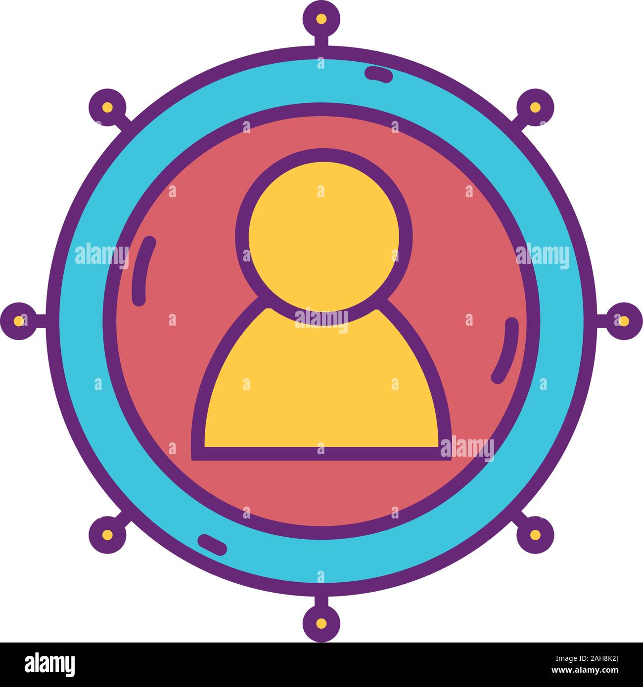 avatar network strategy digital marketing vector illustration Stock ...