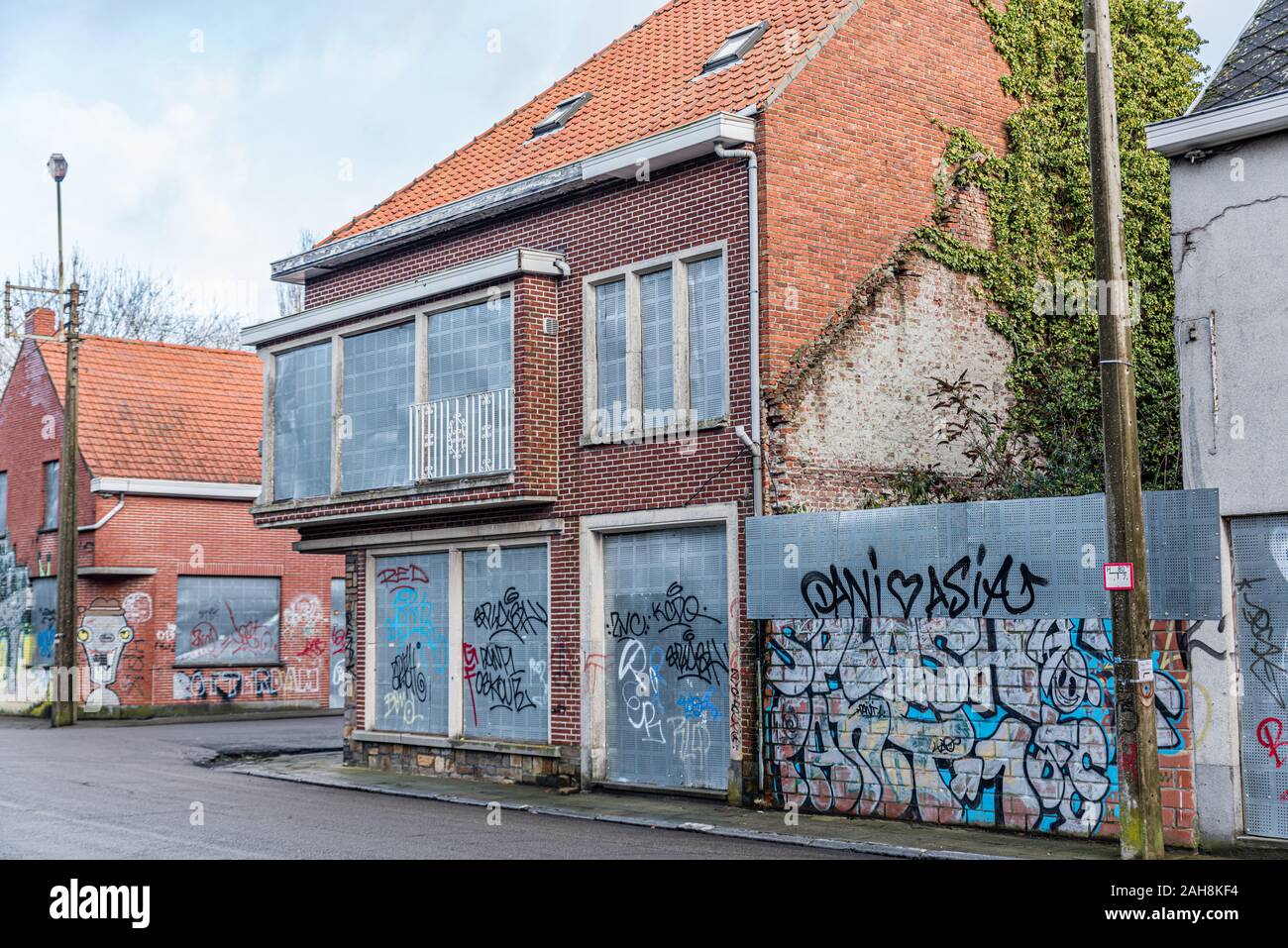 Doel Belgium December 24 2019 Abandoned village Doel in Belgium as a ...
