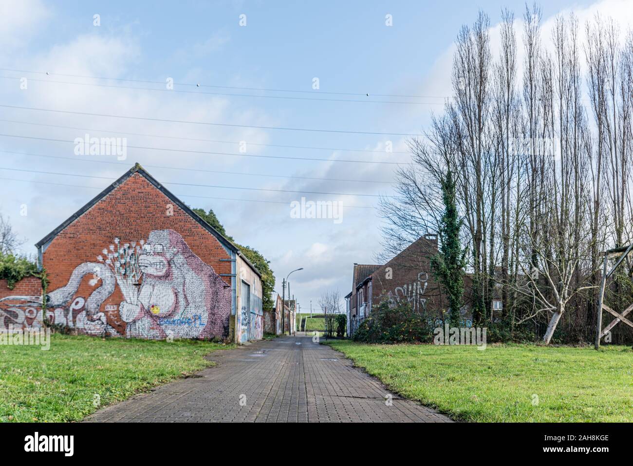 Doel Belgium December 24 2019 Abandoned village Doel in Belgium as a ...