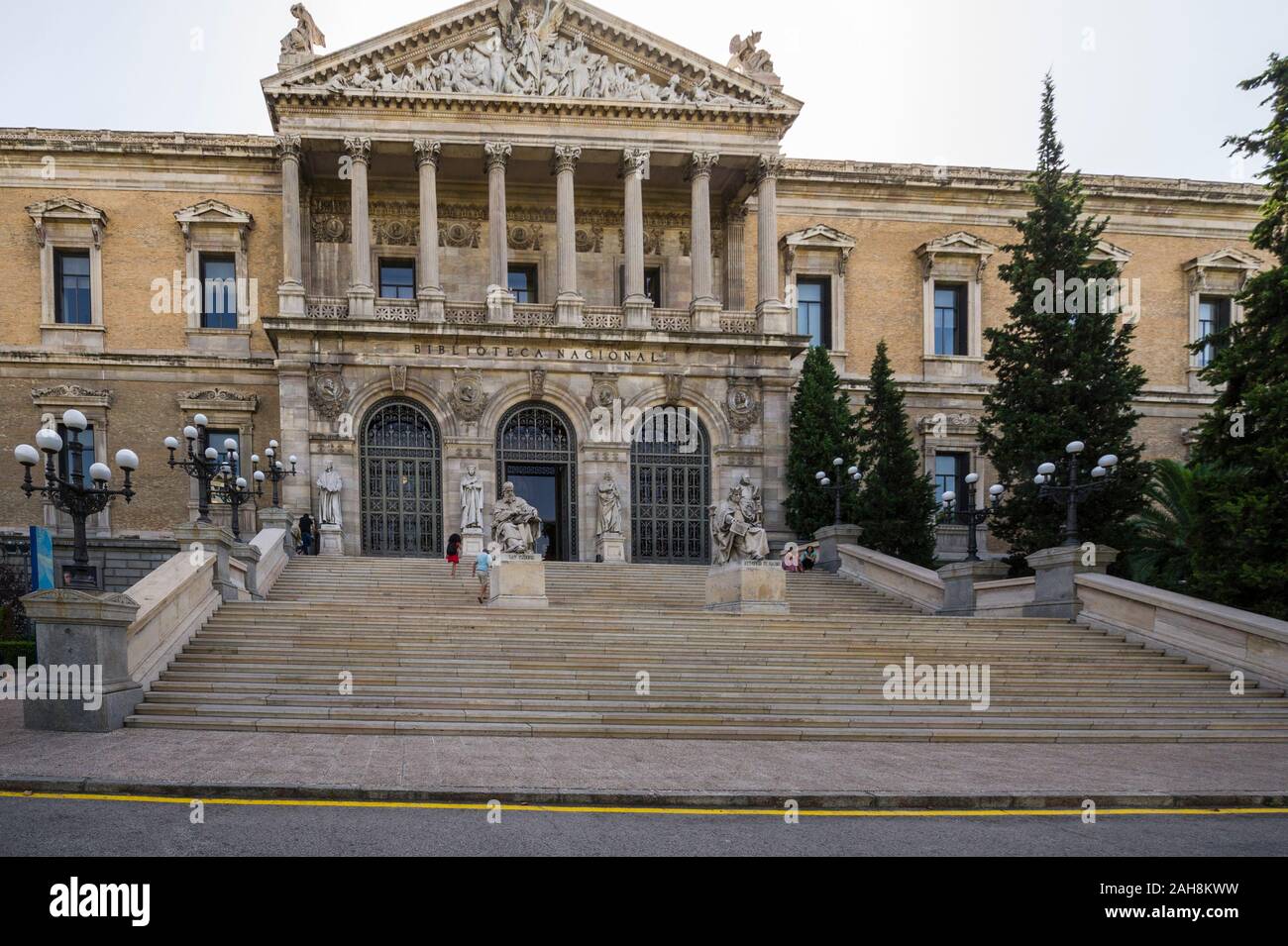 The National Library In Madrid, Spain Stock Photo - Alamy