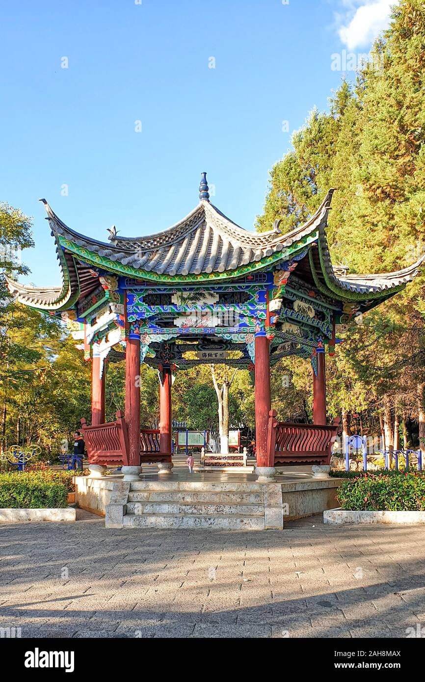 Black Dragon Pool Scenic Park at Lijiang, Yunnan Province, China Stock ...