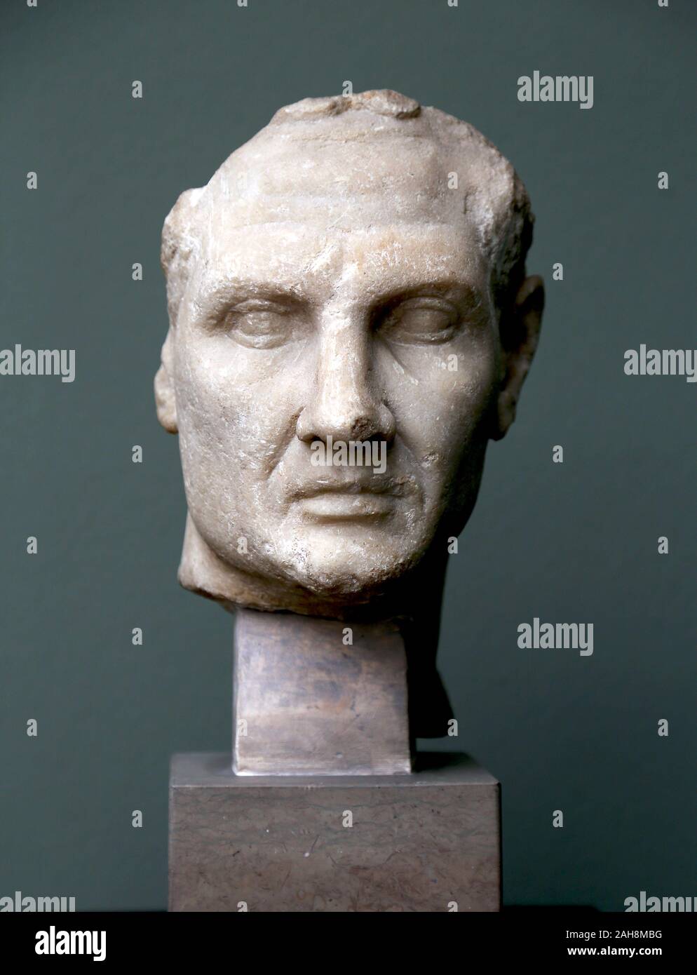 Sculpture depicting a Roman. From Cyzicus (Kyzicos), Asia Minor. Middle ...