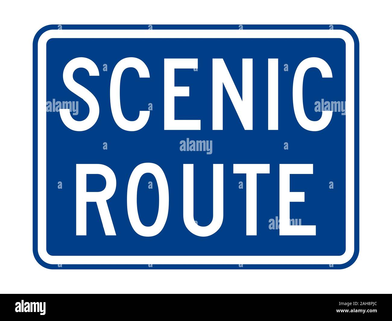 Scenic route sign Stock Photo - Alamy