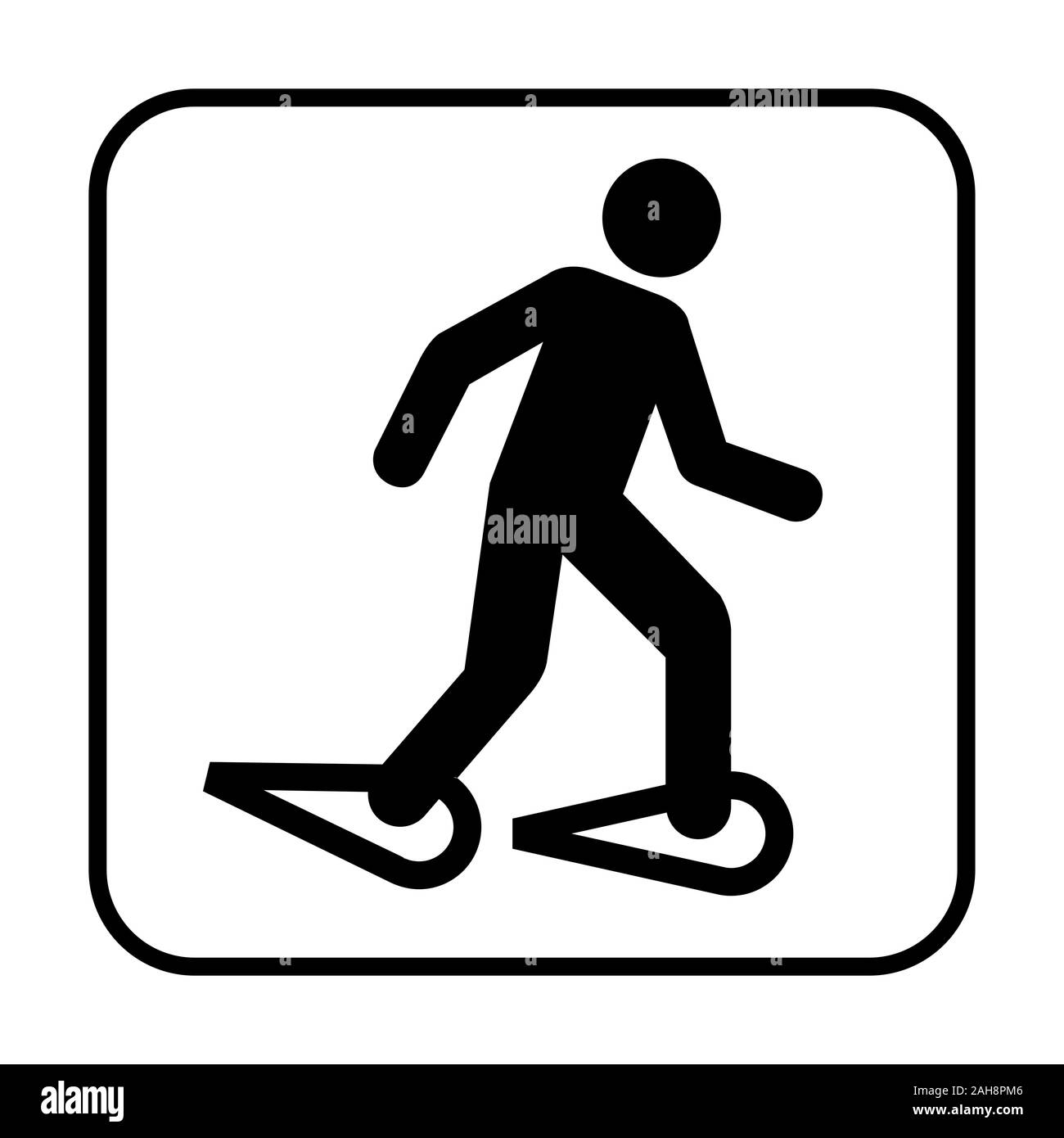 Snowshoeing icon Black and White Stock Photos & Images - Alamy