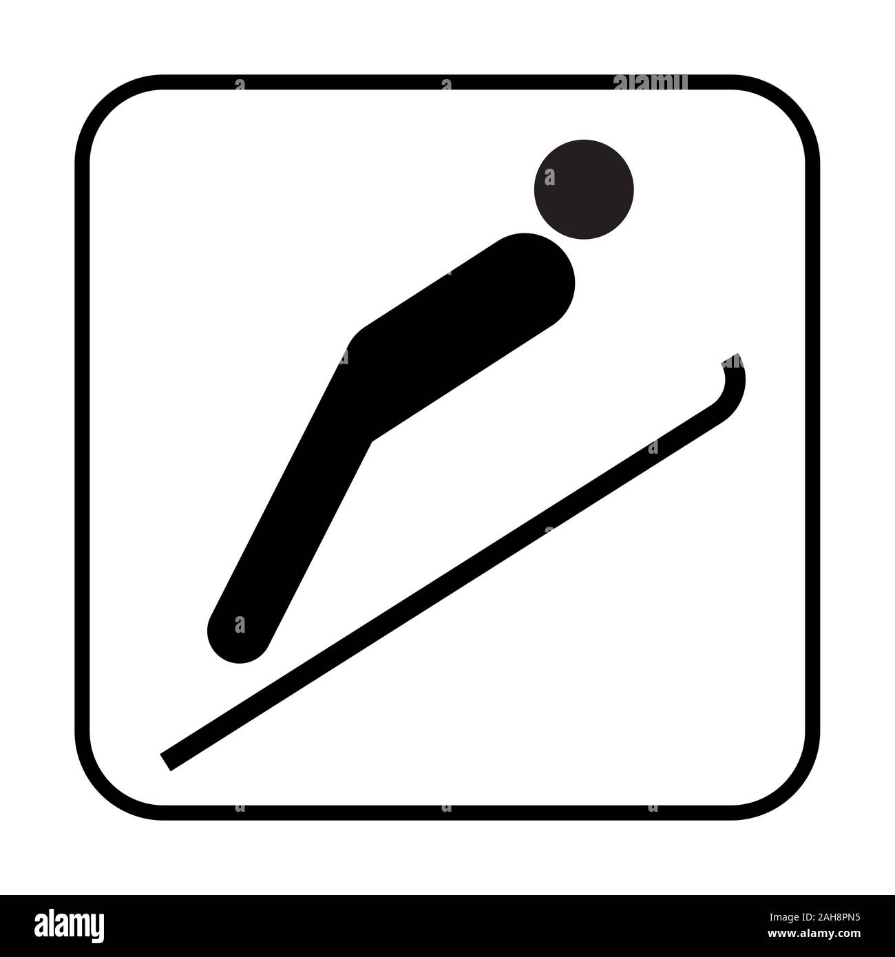 Ski jumping symbol icon Stock Photo - Alamy