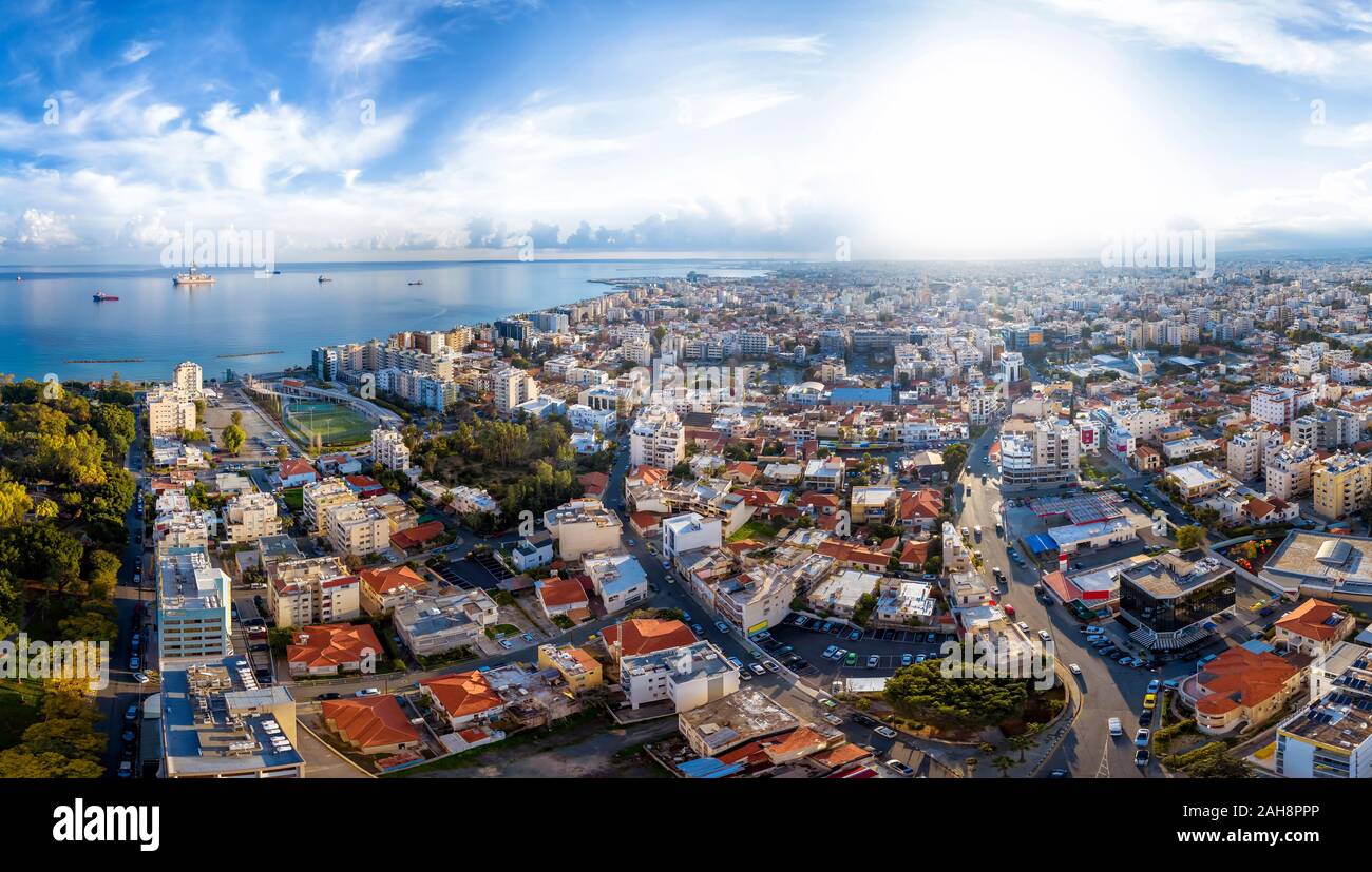 Aerial panorama of Limassol downtown. Cyprus Stock Photo - Alamy