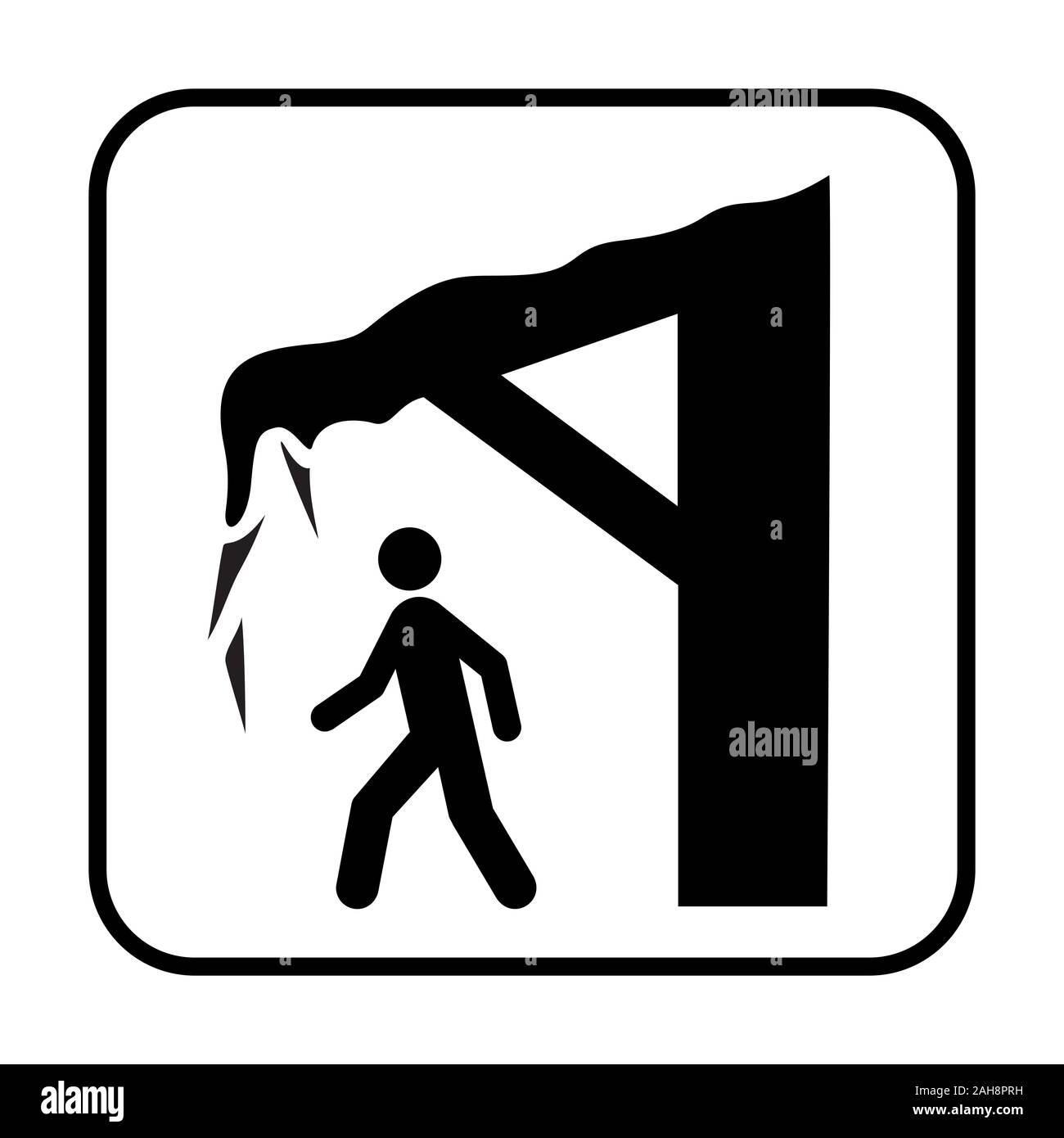 Caution falling ice sign Cut Out Stock Images & Pictures - Alamy