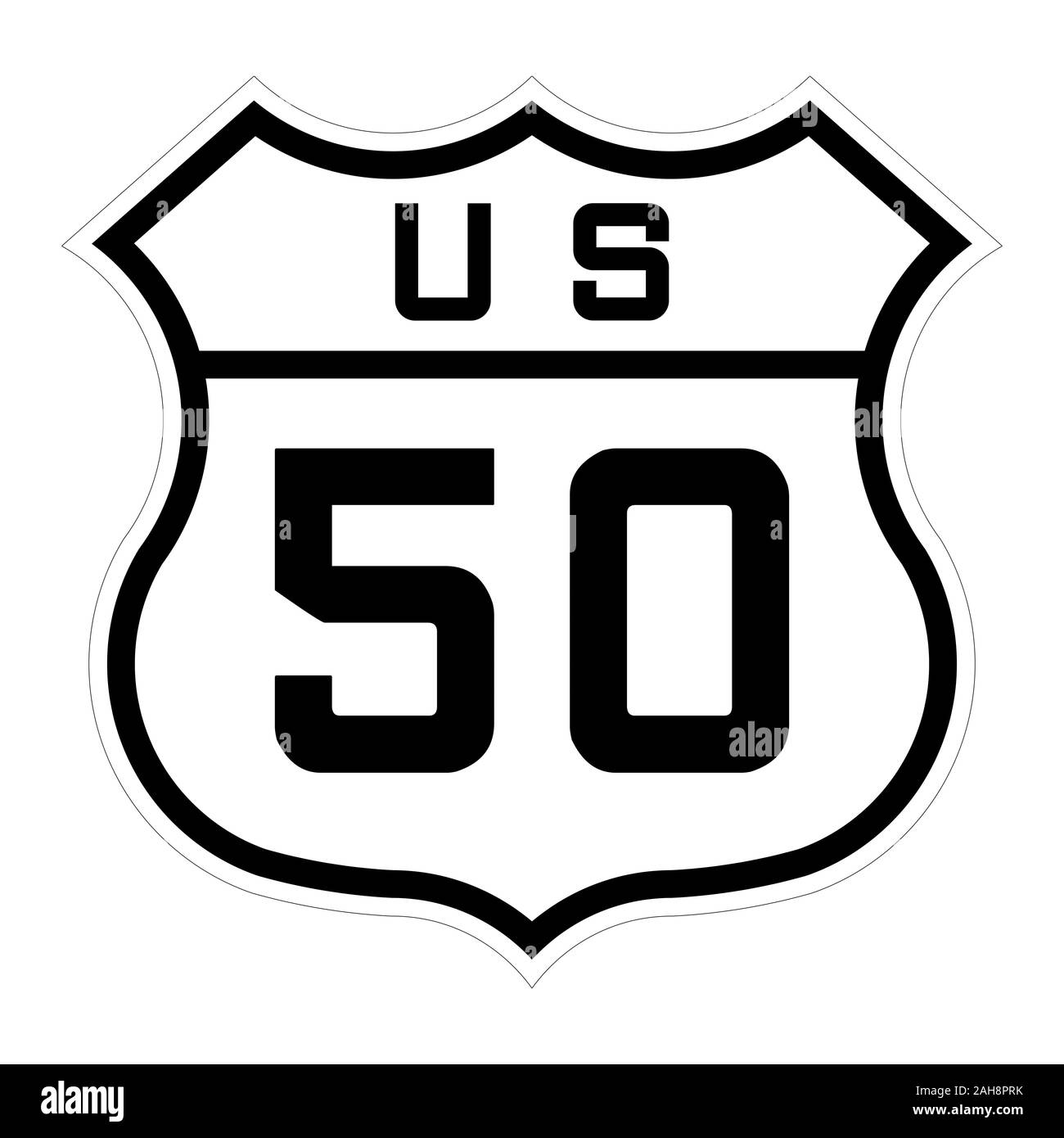 US route 50 sign Stock Photo - Alamy