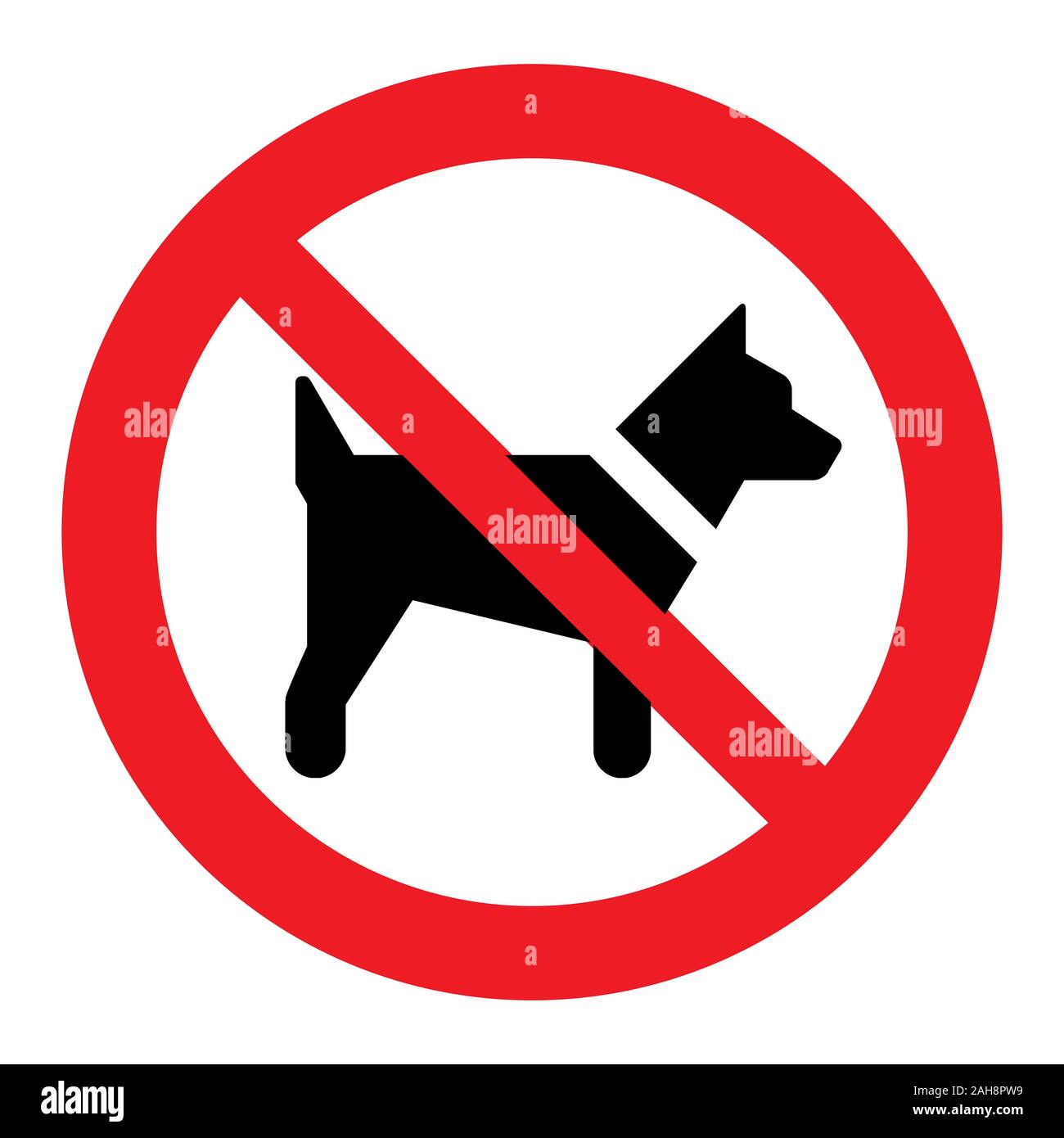 Canine prohibition sign Cut Out Stock Images & Pictures - Alamy
