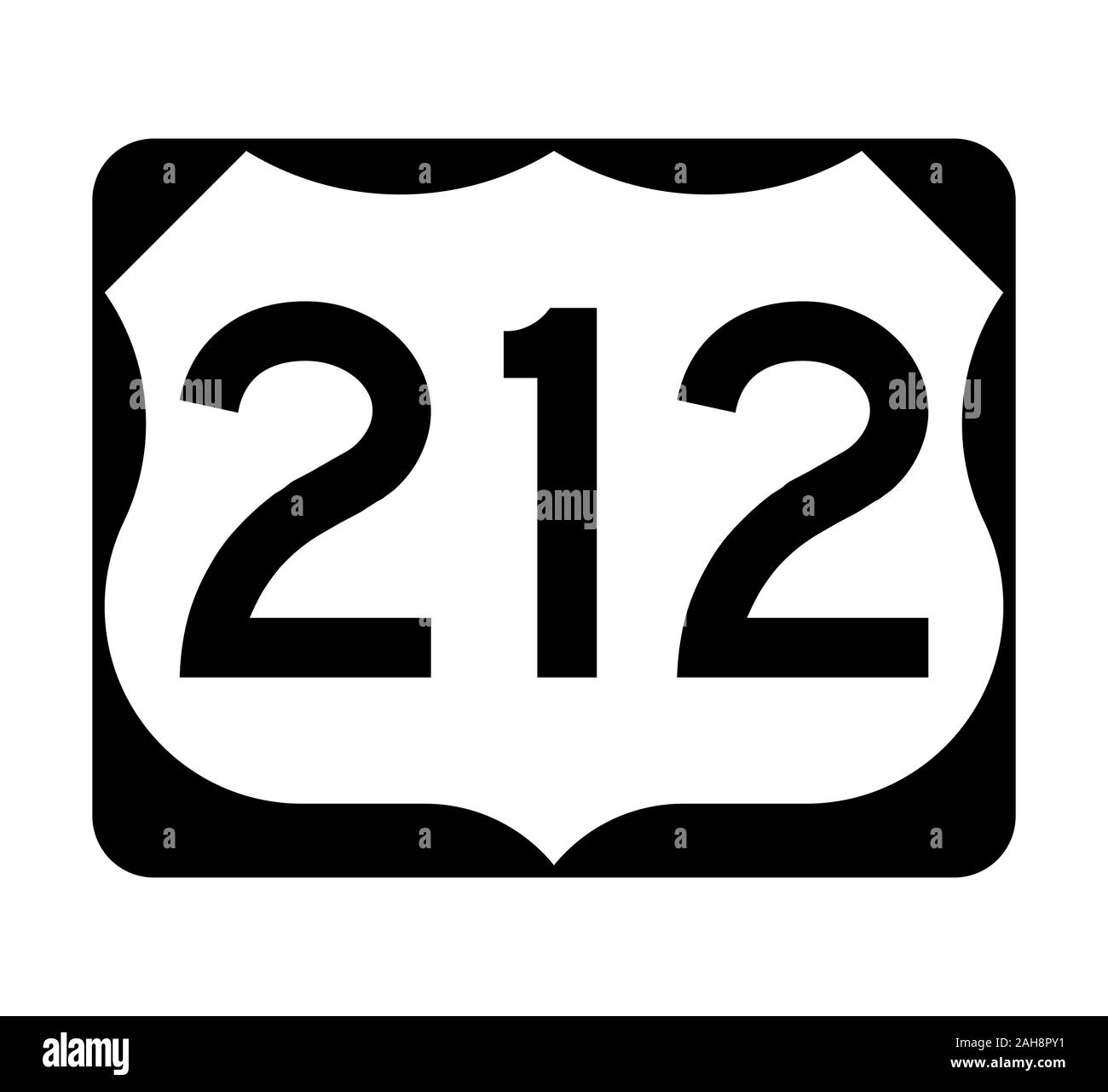 US route 212 sign Stock Photo - Alamy
