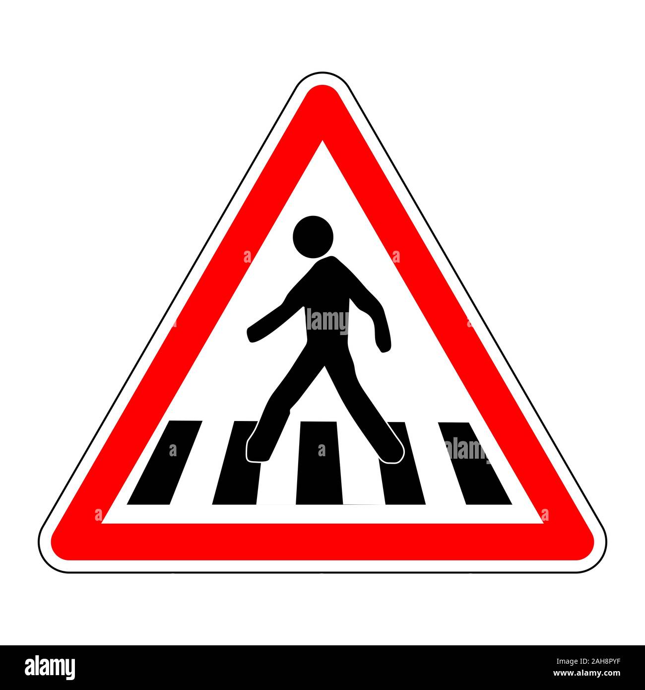 Pedestrian crosswalk road sign Stock Photo - Alamy