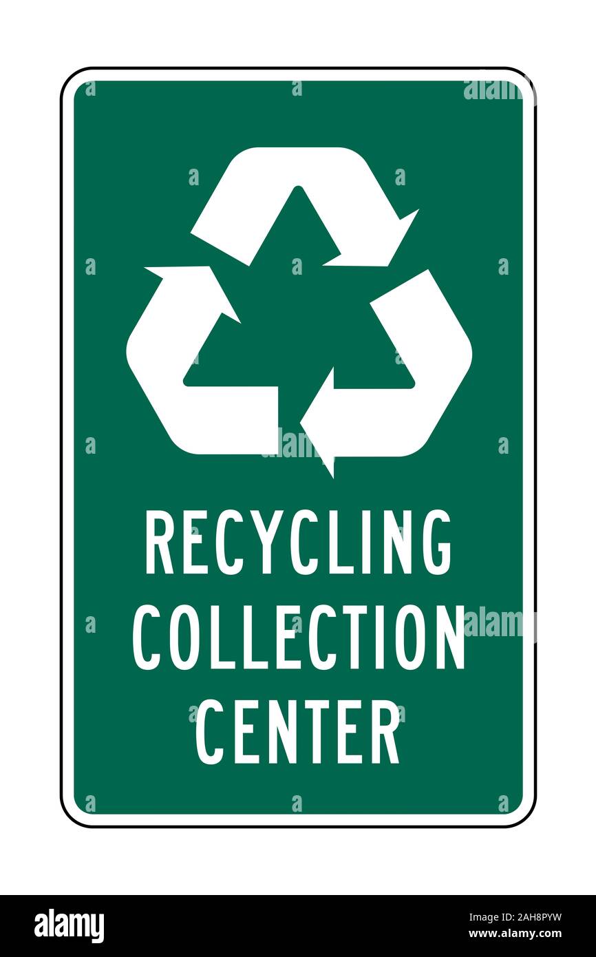 Waste recycling centre sign Cut Out Stock Images & Pictures - Alamy