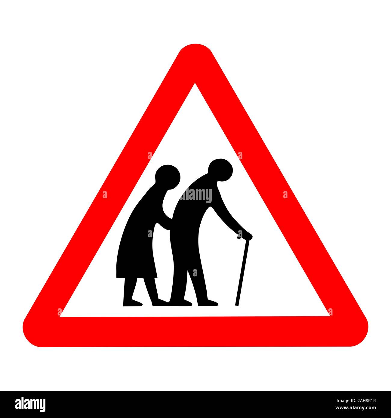 Elderly people road sign Stock Photo - Alamy
