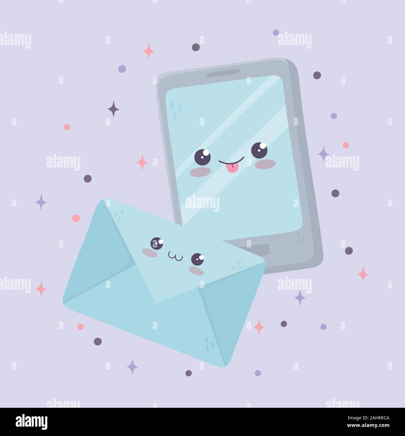 Kawaii message email cartoon hi-res stock photography and images - Alamy